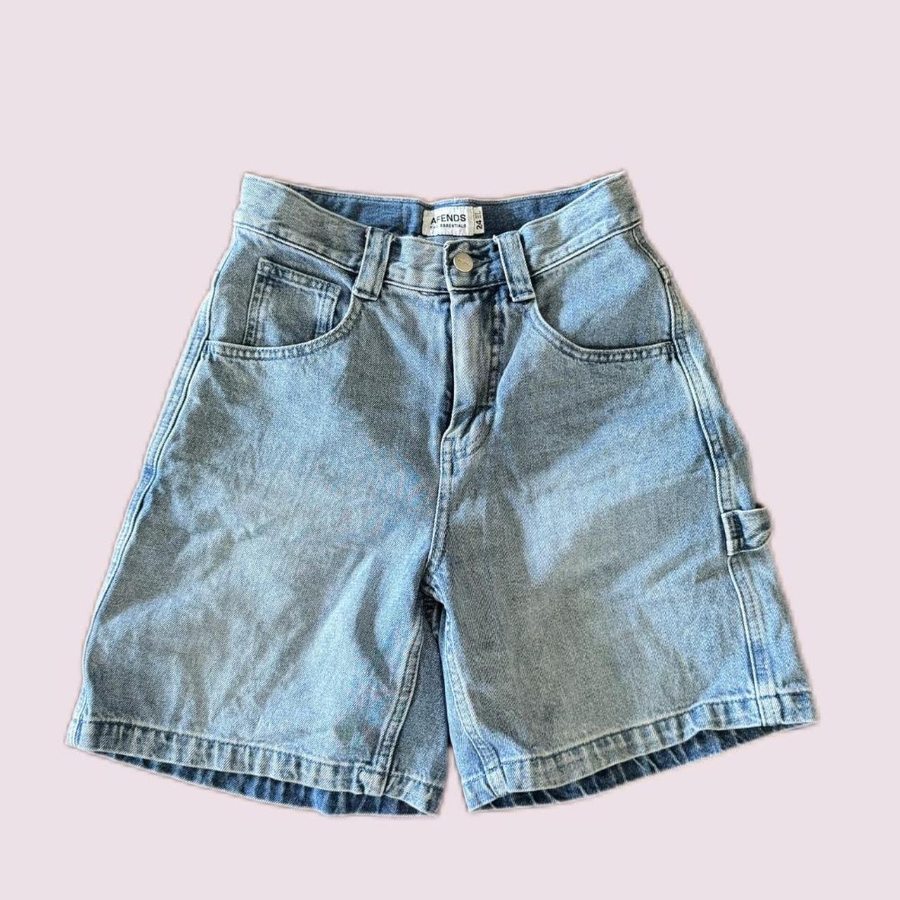 Afends denim shorts Blue wash Size 24 - Depop