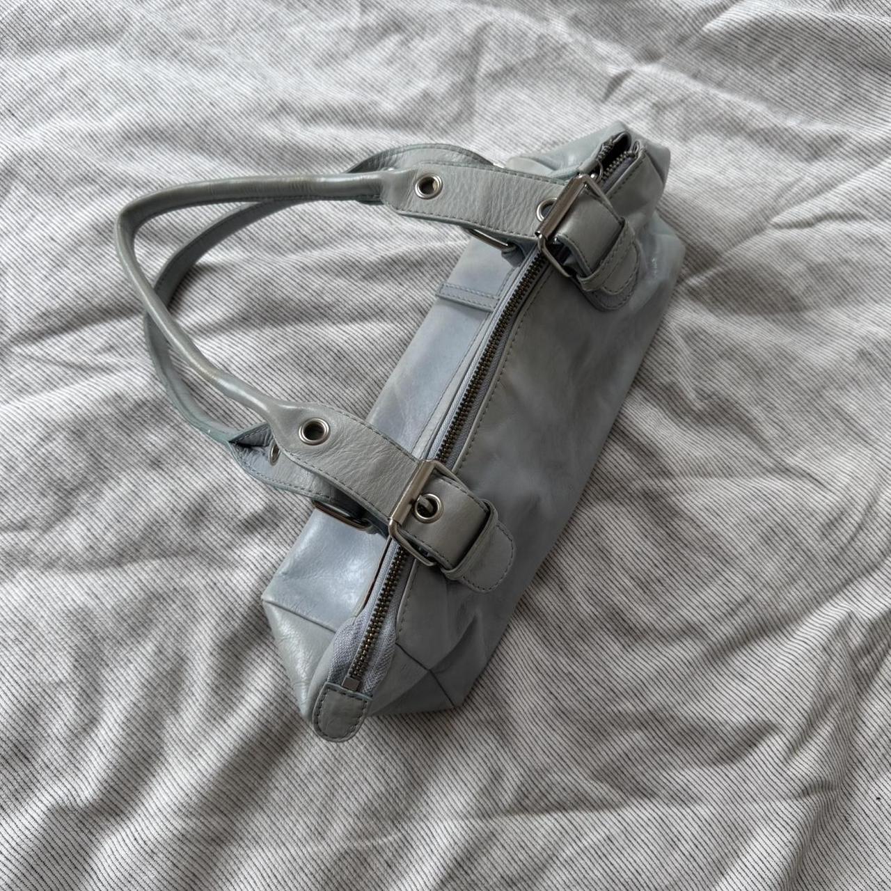 Vintage Danier bag in light blue Made from Italian... | Depop