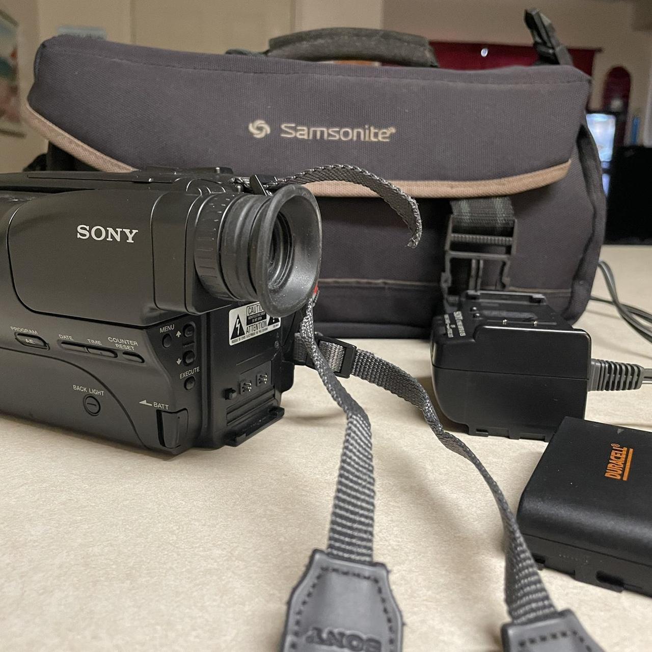 Sony Video8 Vintage Handycam Camcorder with Leather... - Depop