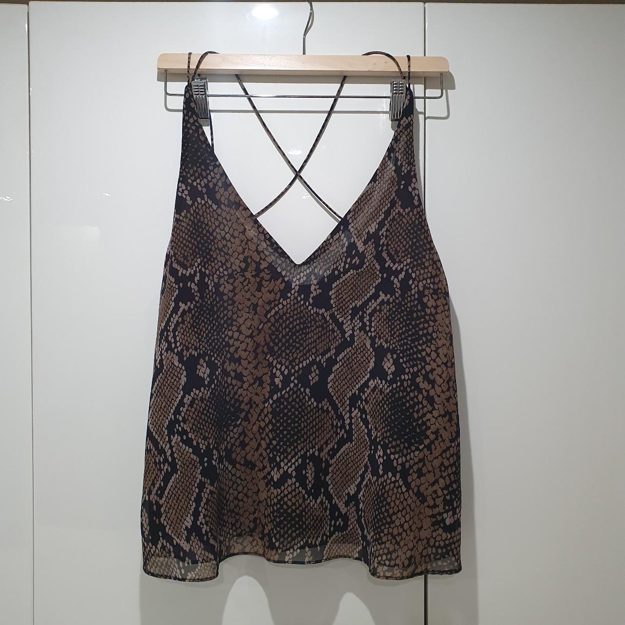ZARA snake print top. Worn once in excellent... - Depop