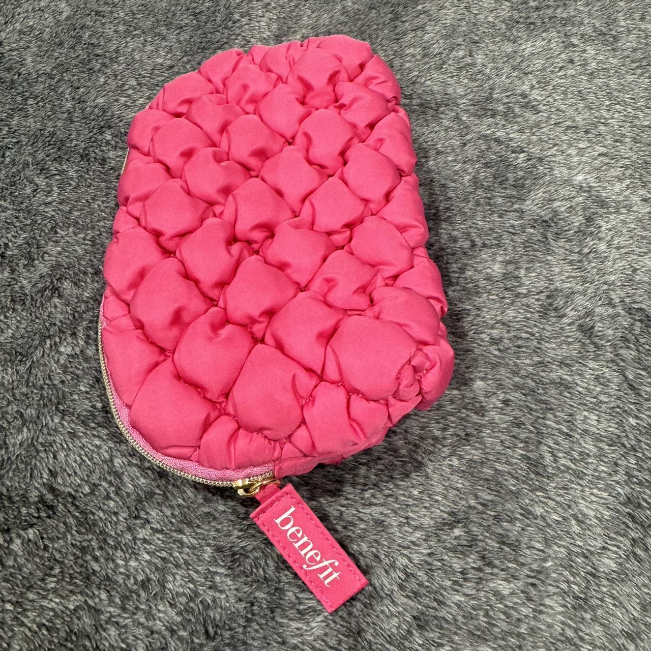 Benefit pink makeup bag! Perfect for holding all... - Depop