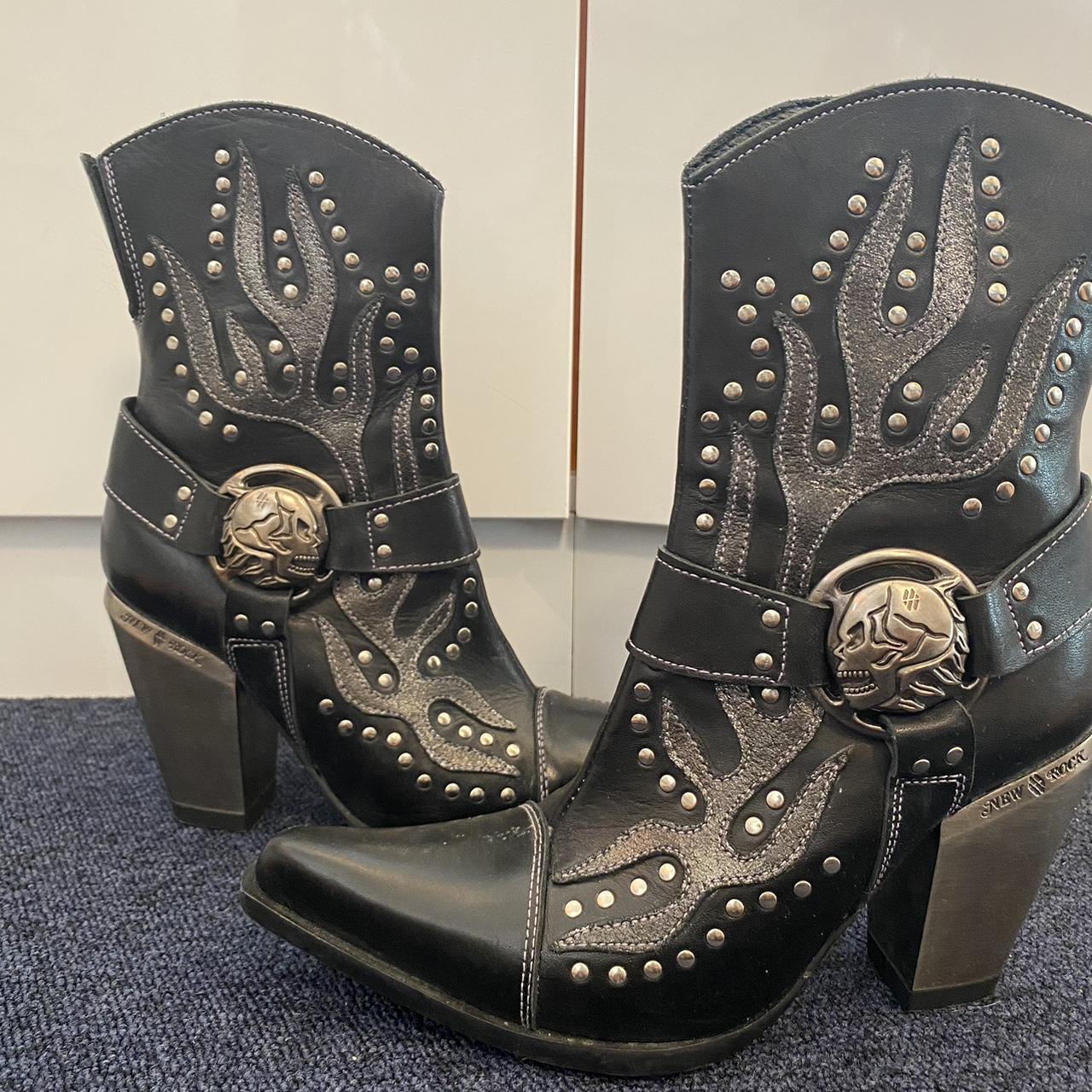 Gorgeous rare New Rock boots/heels Fit women shoe... - Depop