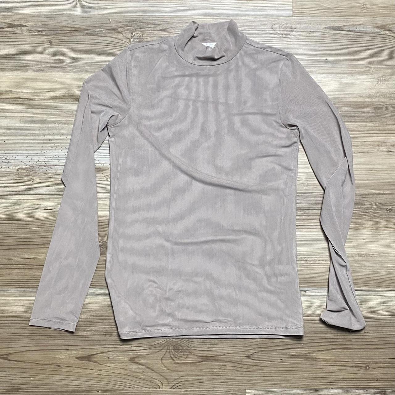 *offers accepted* medium beige mesh top #meshtop... - Depop