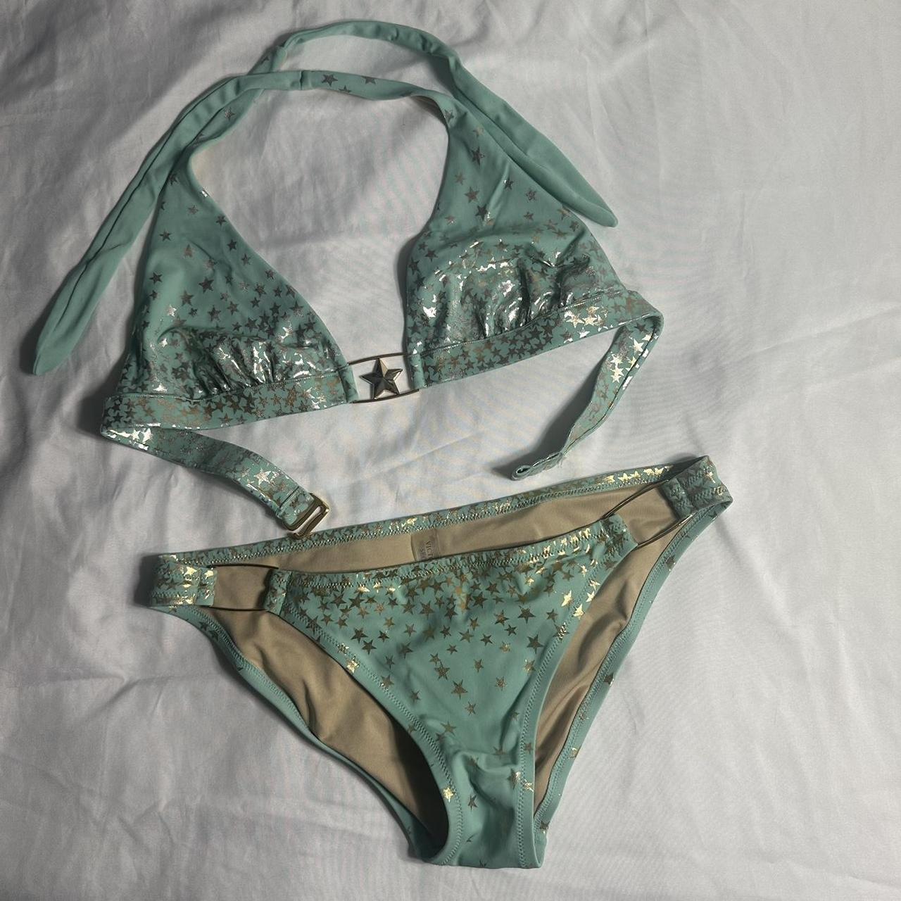 Victoria Secret Teal And Gold Star Bikini Has Super Depop