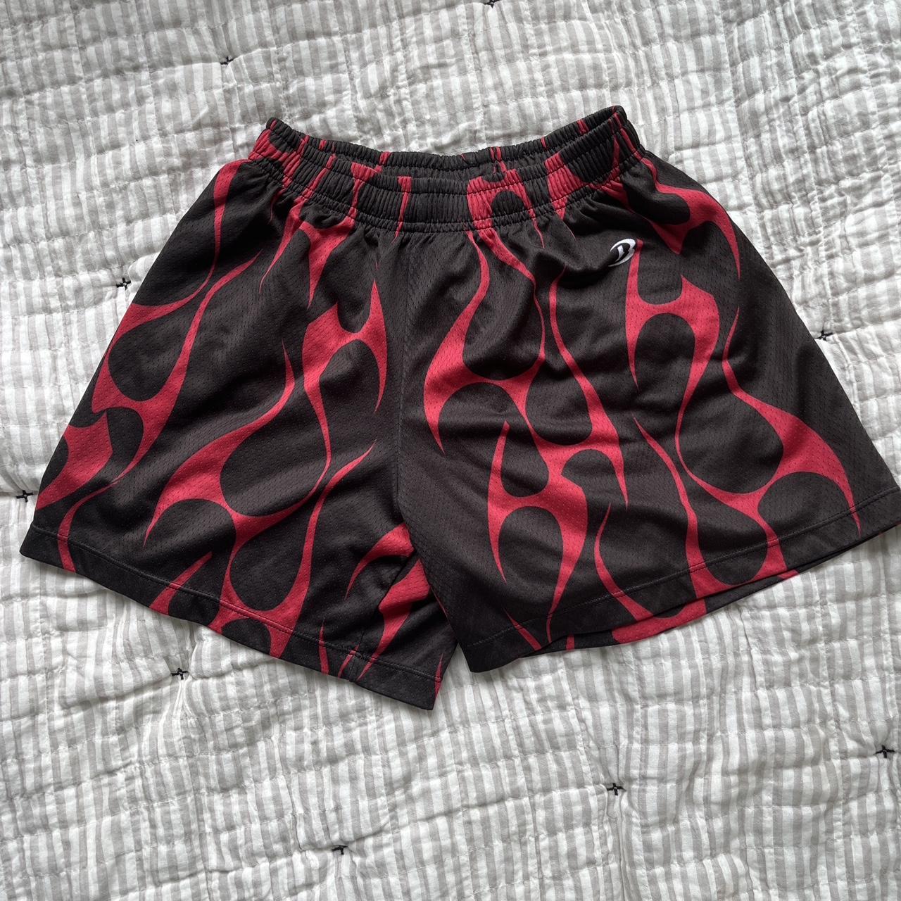 Women's Red and Black Shorts | Depop