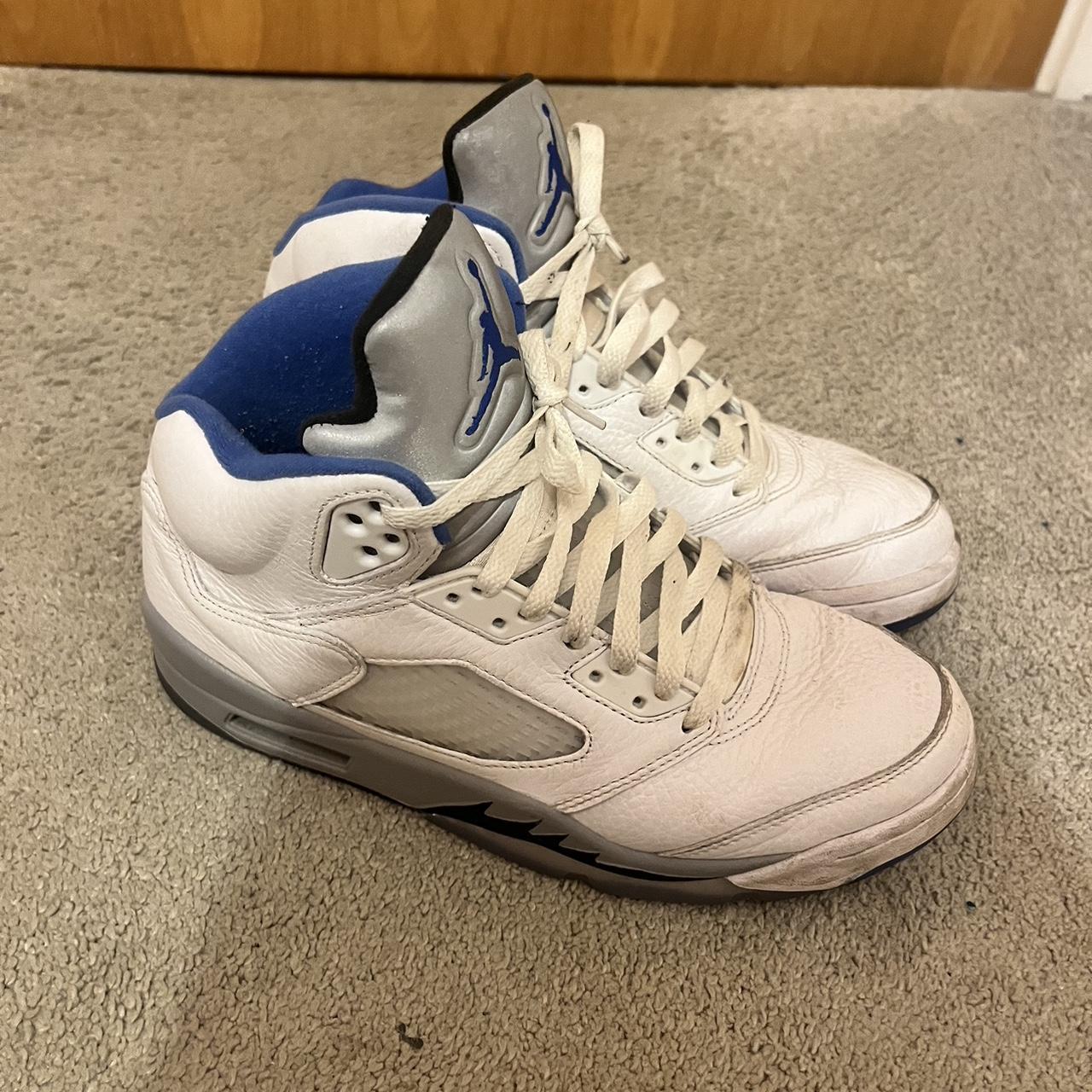 jordan 5 stealth size 7 sick blue and white