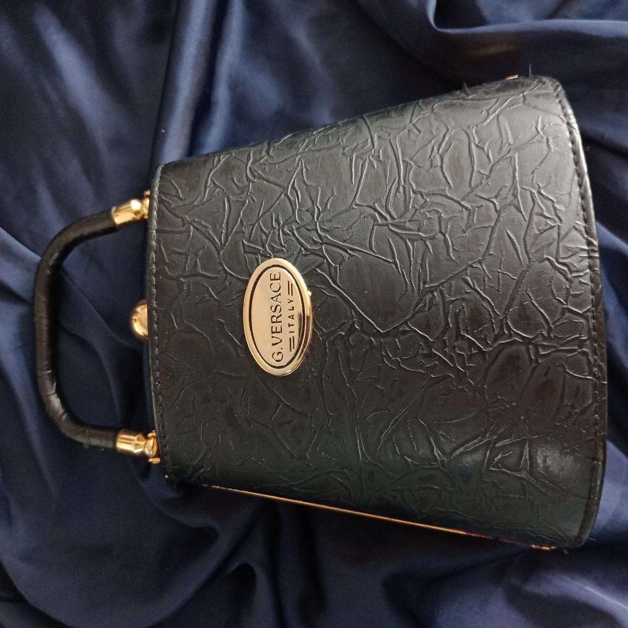 G. VERSACE Italy - Vintage leather effect patterned... - Depop