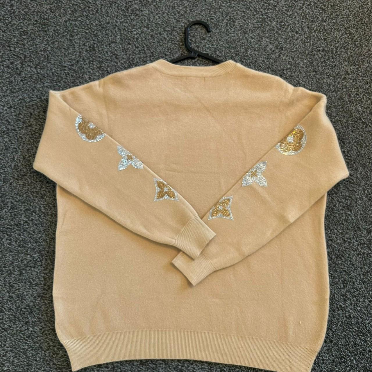 Embellished Jumper with stones in black Super... - Depop