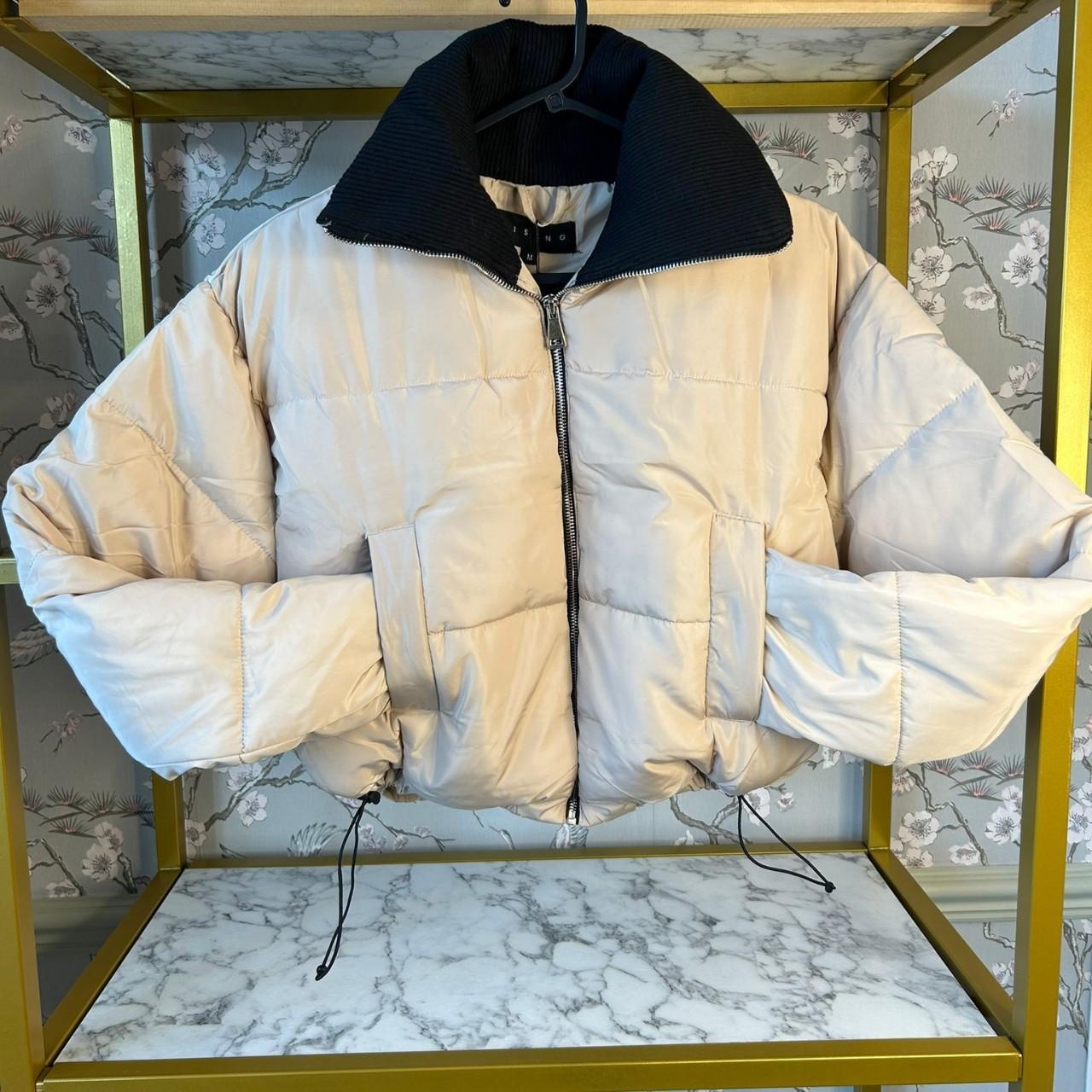 Rib Collared Brand new puffer Jacket. Cropped .... - Depop