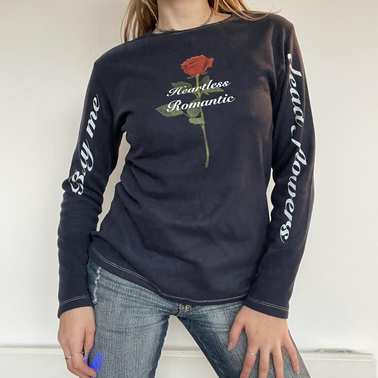 heartless romantic long sleeve graphic print... - Depop