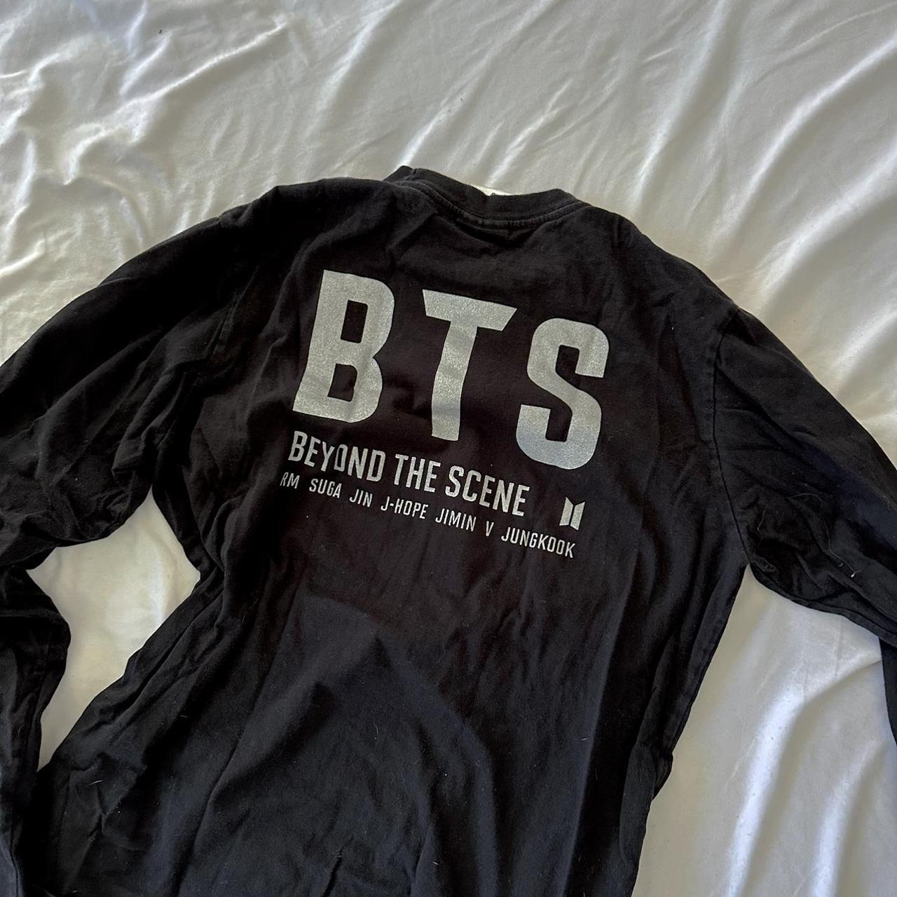 BTS concert merch Long sleeve black top Large logo... - Depop