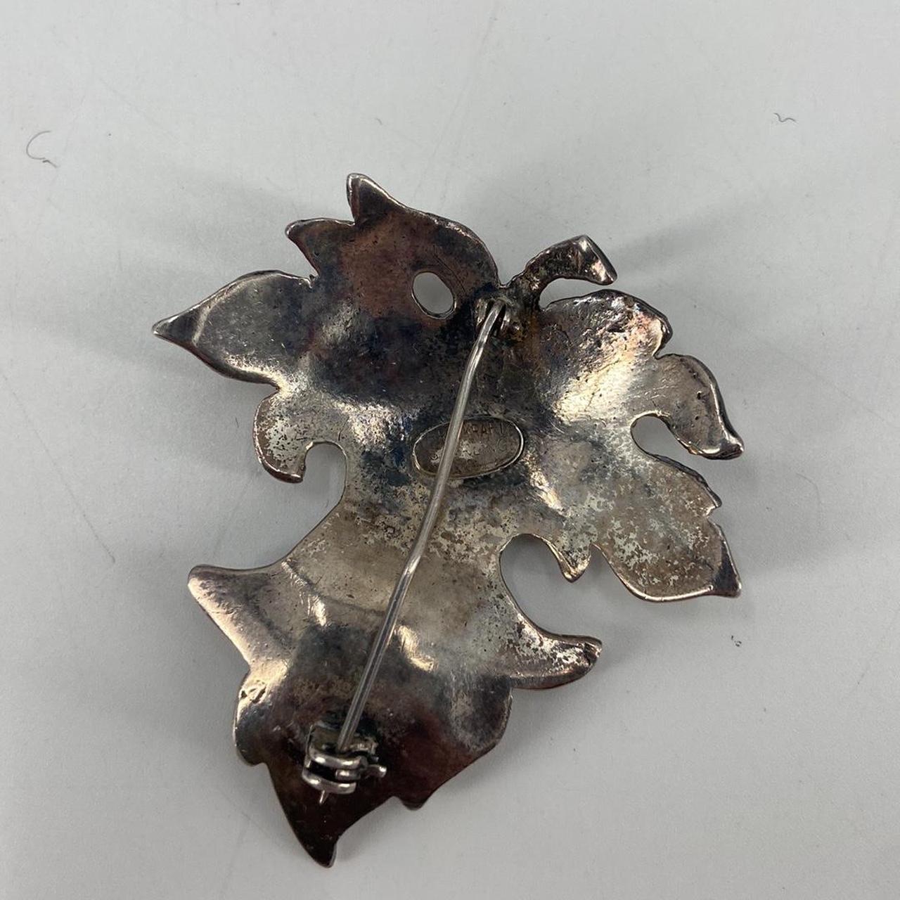 Brookraft Sterling leaf brooch Brand Brookraft... - Depop