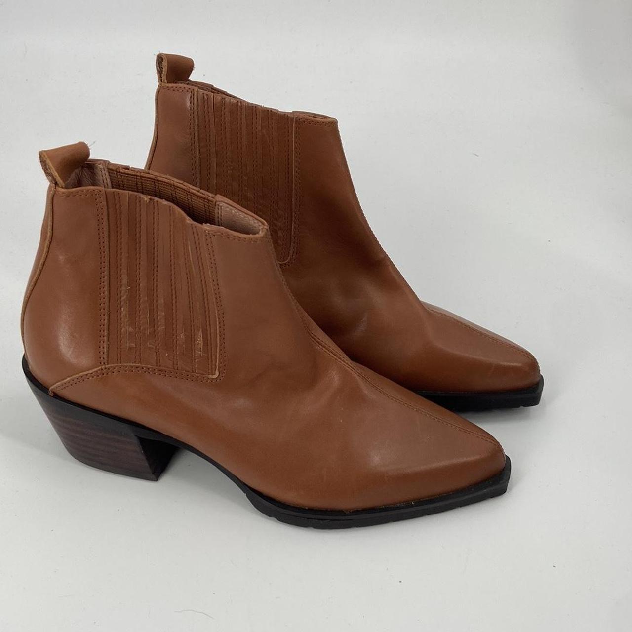 NWOT Alias Mae maja brown leather ankle boots NWOT... - Depop
