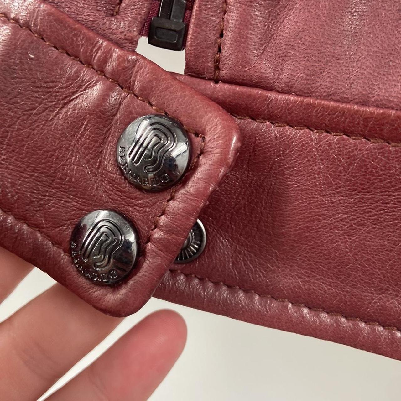 Bernardo burgundy red leather jacket Brand Bernardo... - Depop