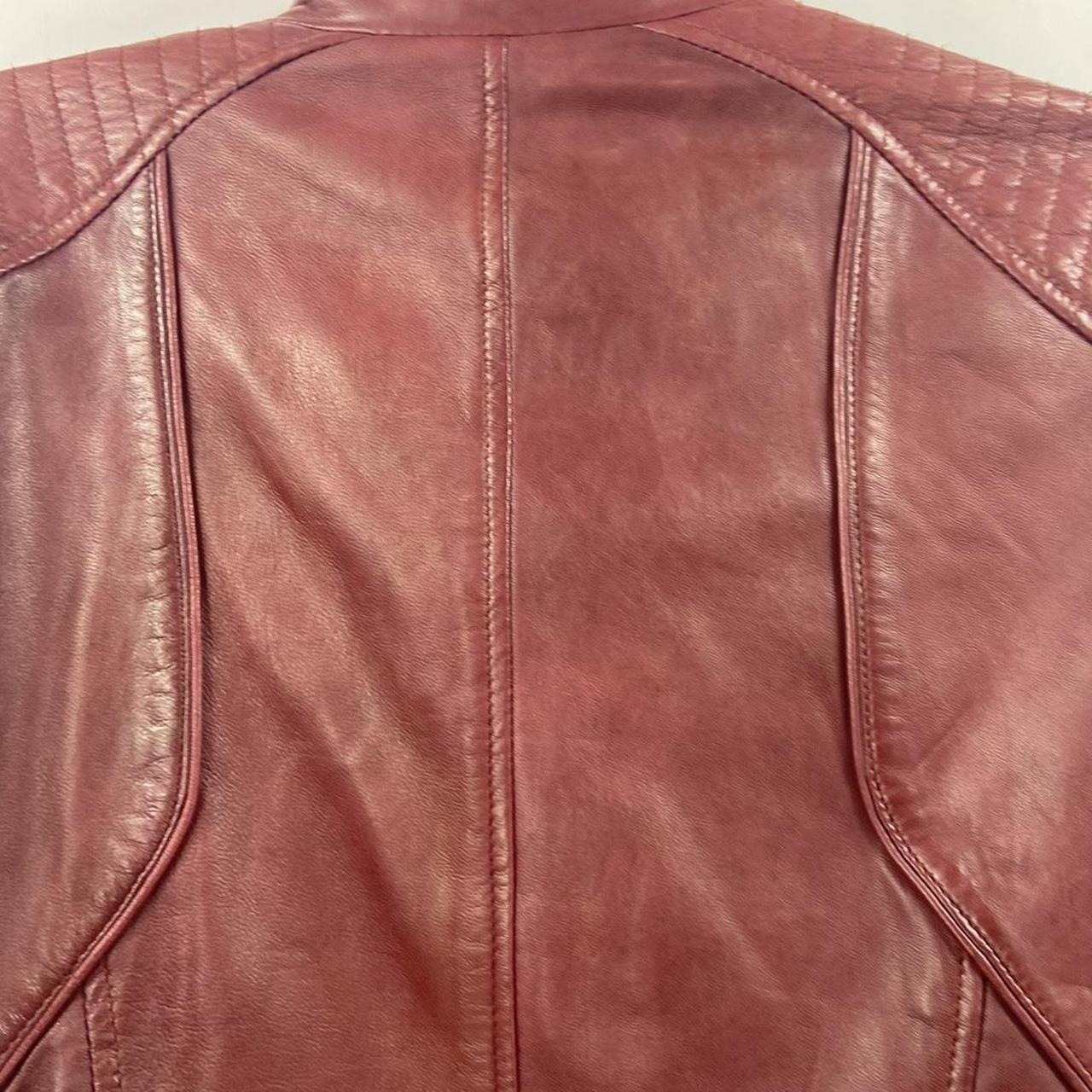 Bernardo burgundy red leather jacket Brand Bernardo... - Depop
