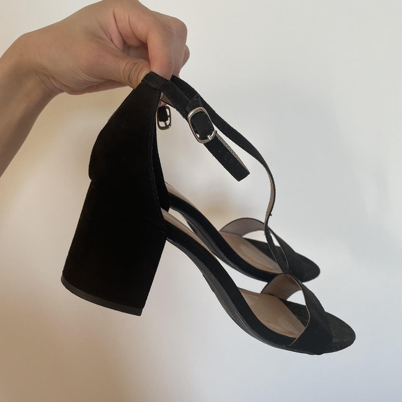 Short block heels — Black heels Only worn a handful... - Depop
