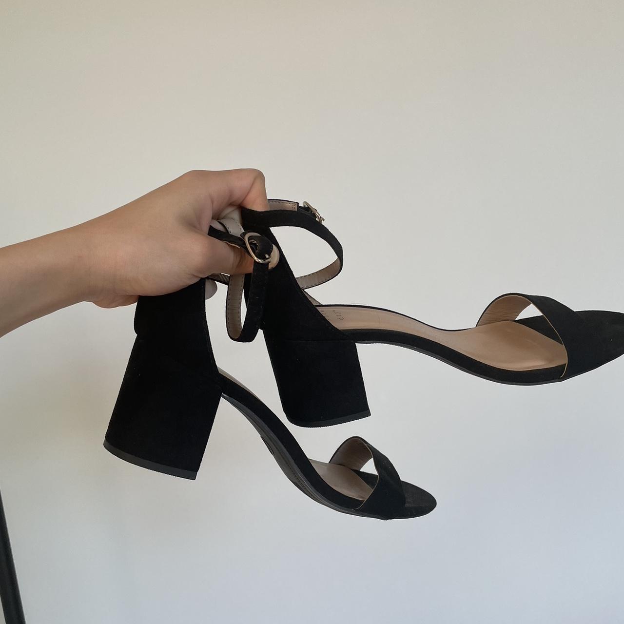 Short block heels — Black heels Only worn a handful... - Depop