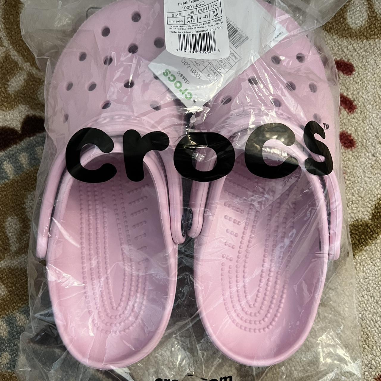NEW NEVER WORN Ballerina Pink Crocs Size Women’s... - Depop