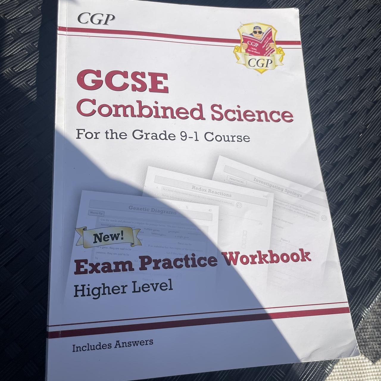CGP GCSE combined science exam workbook for higher... - Depop