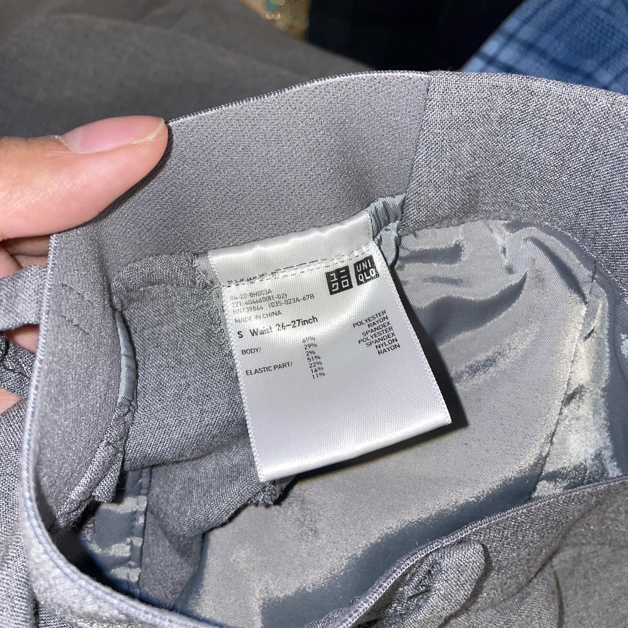 Uniqlo Grey Slacks Size S 26”-27” - Depop