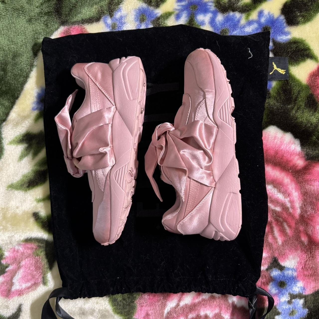 Rihanna Fenty pink bow shoes from Puma, comes with... - Depop