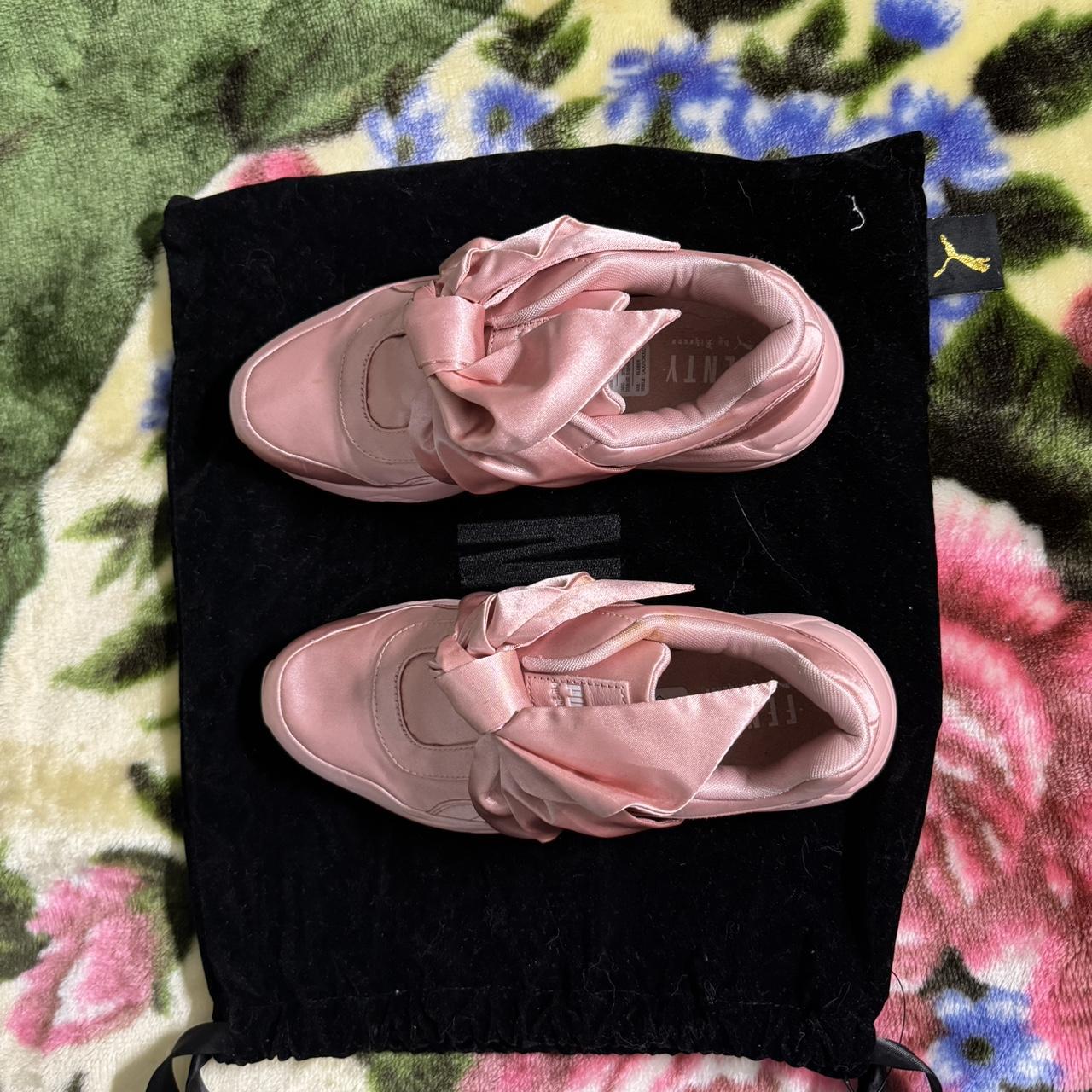 Rihanna Fenty pink bow shoes from Puma, comes with... - Depop
