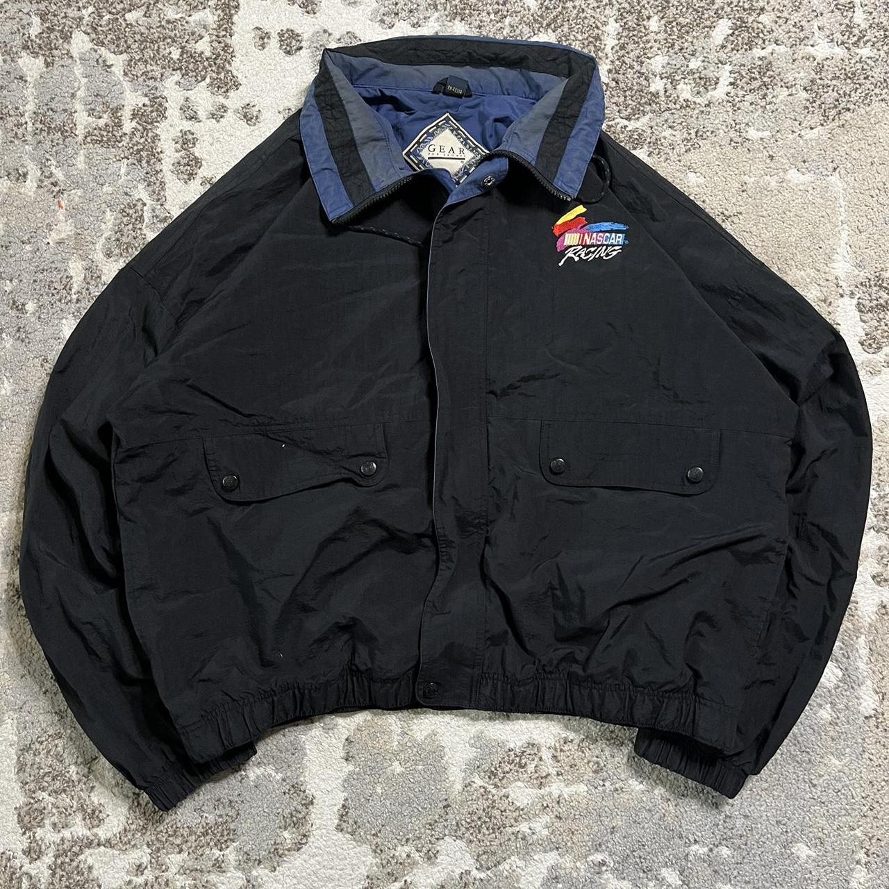 Vintage 90s NASCAR Racing Windbreaker Zip Up... - Depop