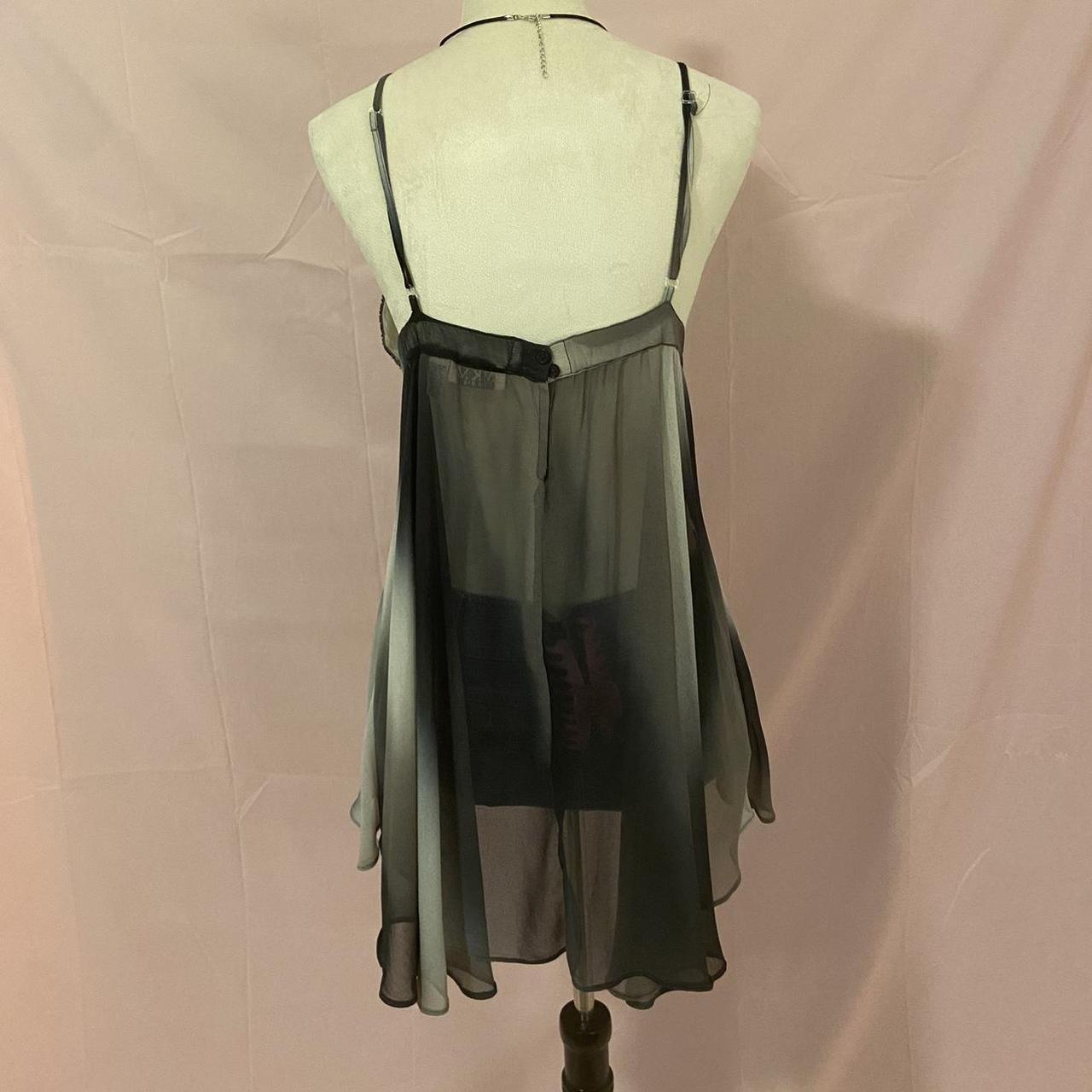 Y2K Sheer Ombré Beaded Flowy Cami - This cami is in... - Depop