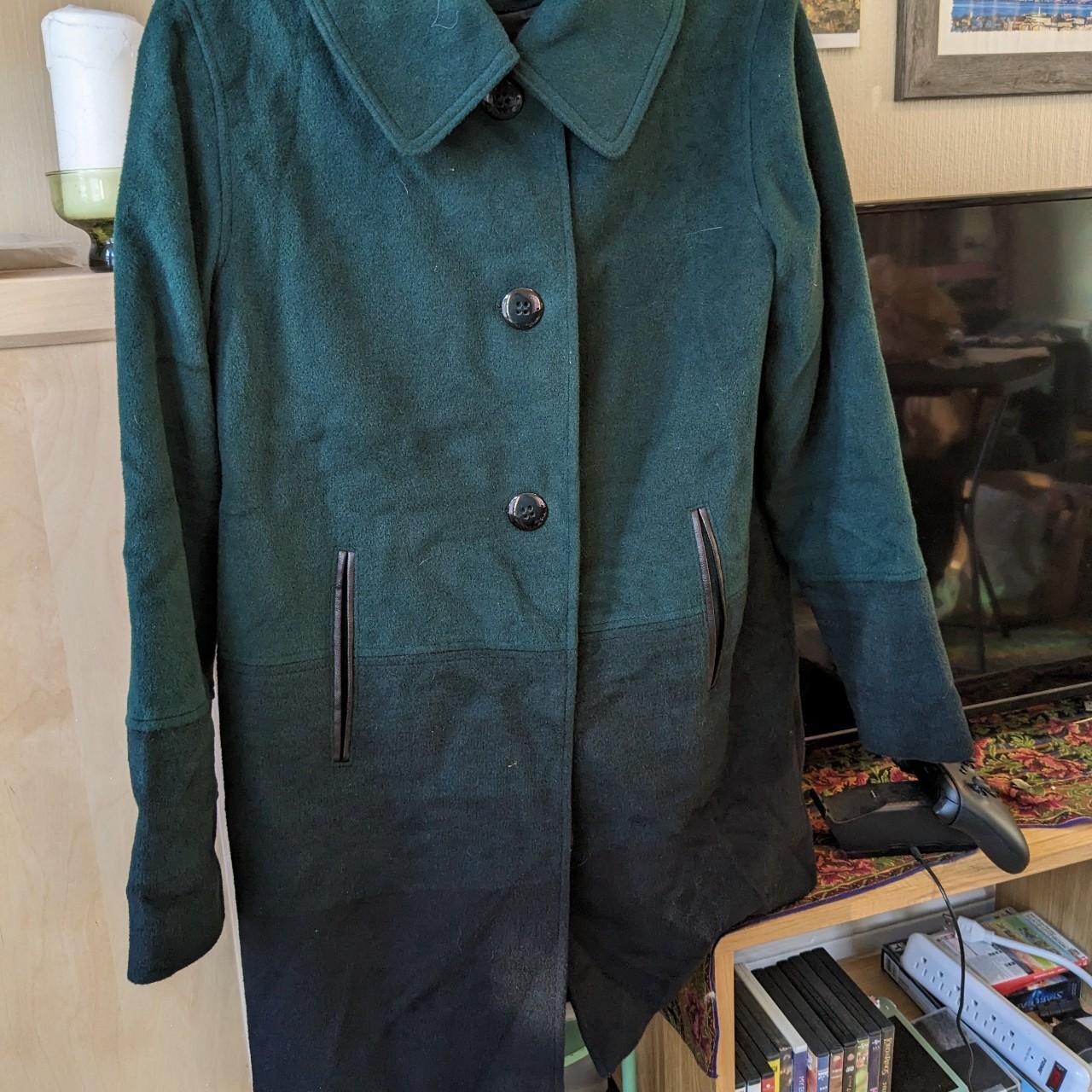 Pendleton wool coat. Green ombre. Great condition... - Depop