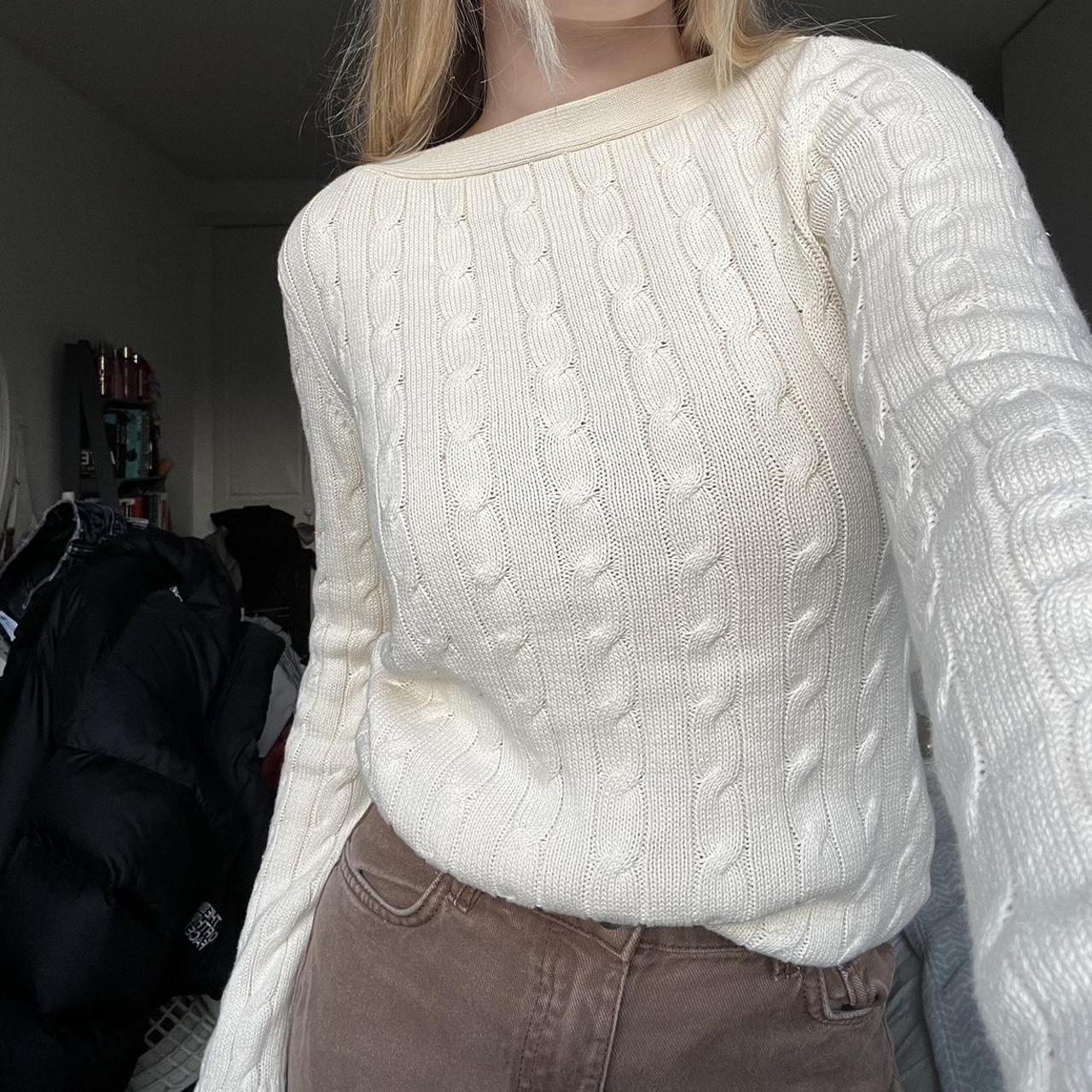 Ralph Lauren Women's Cream Jumper | Depop