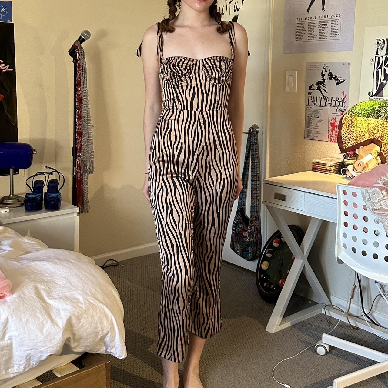 #Urban-outfitters lioness zebra #jumpsuit . Would be... - Depop