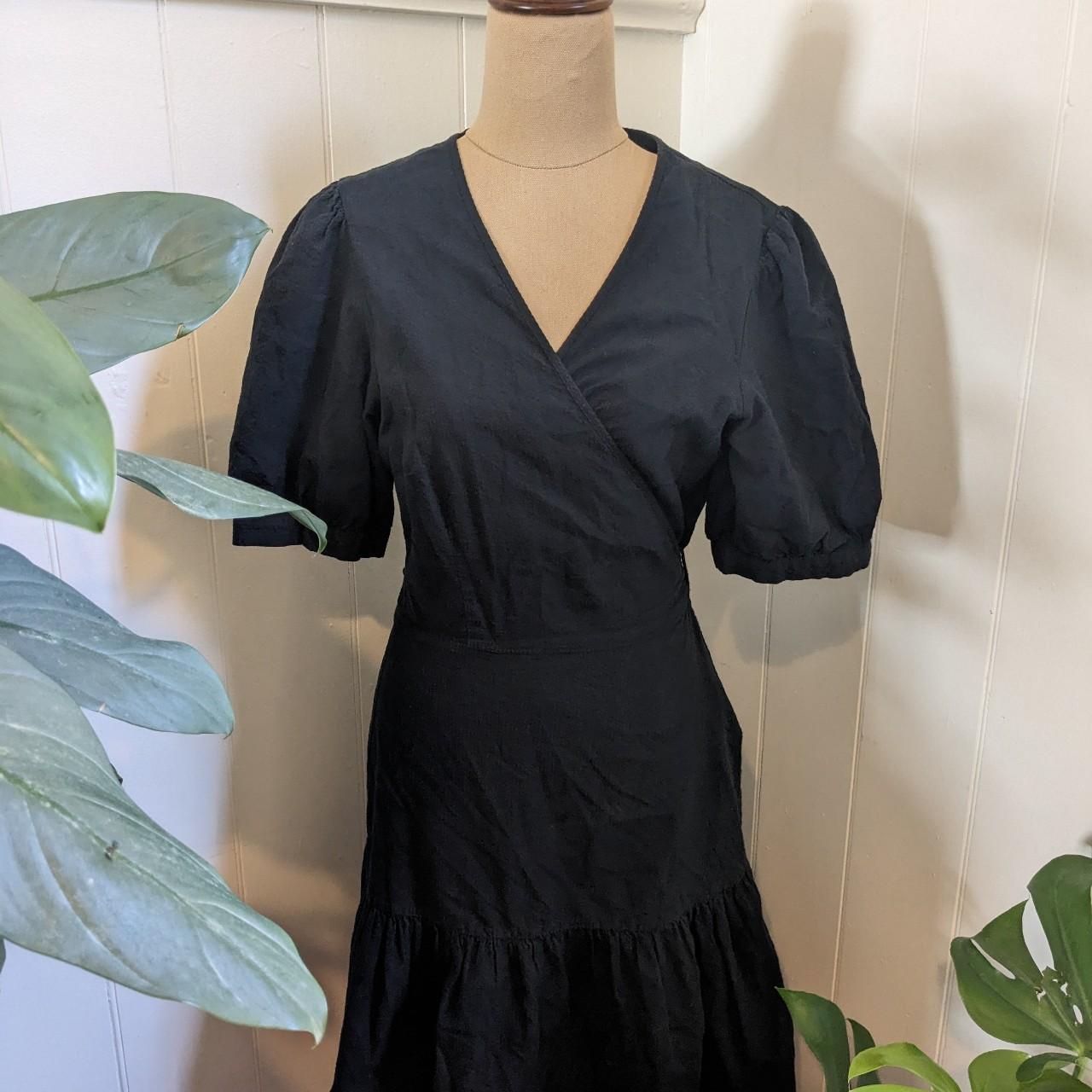 Princess highway black wrap dress Tag says size 6... - Depop