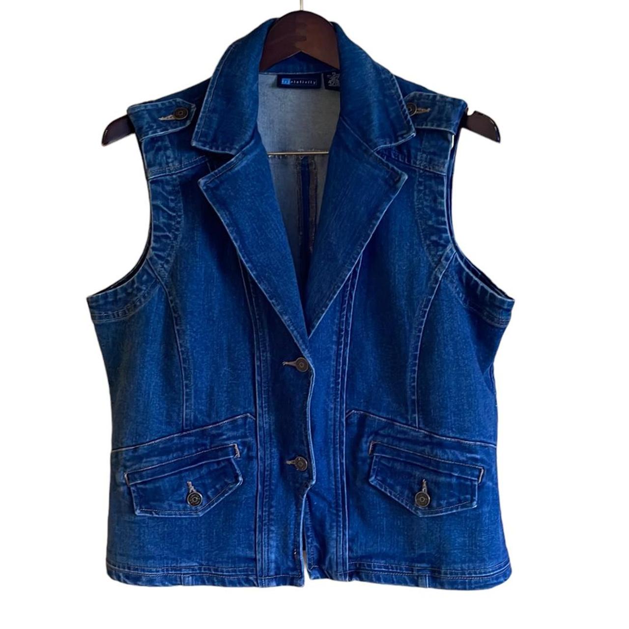 denim vest Classic denim vest * 99% cotton 1%... - Depop
