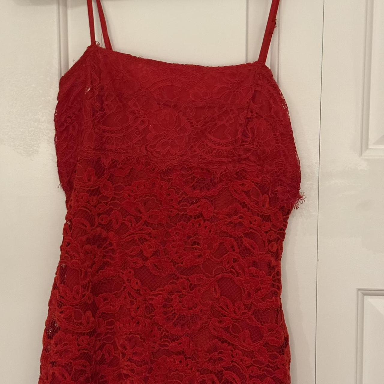 🫧Revolve Red Lace Dress🫧 Wore for prom!! Either... - Depop