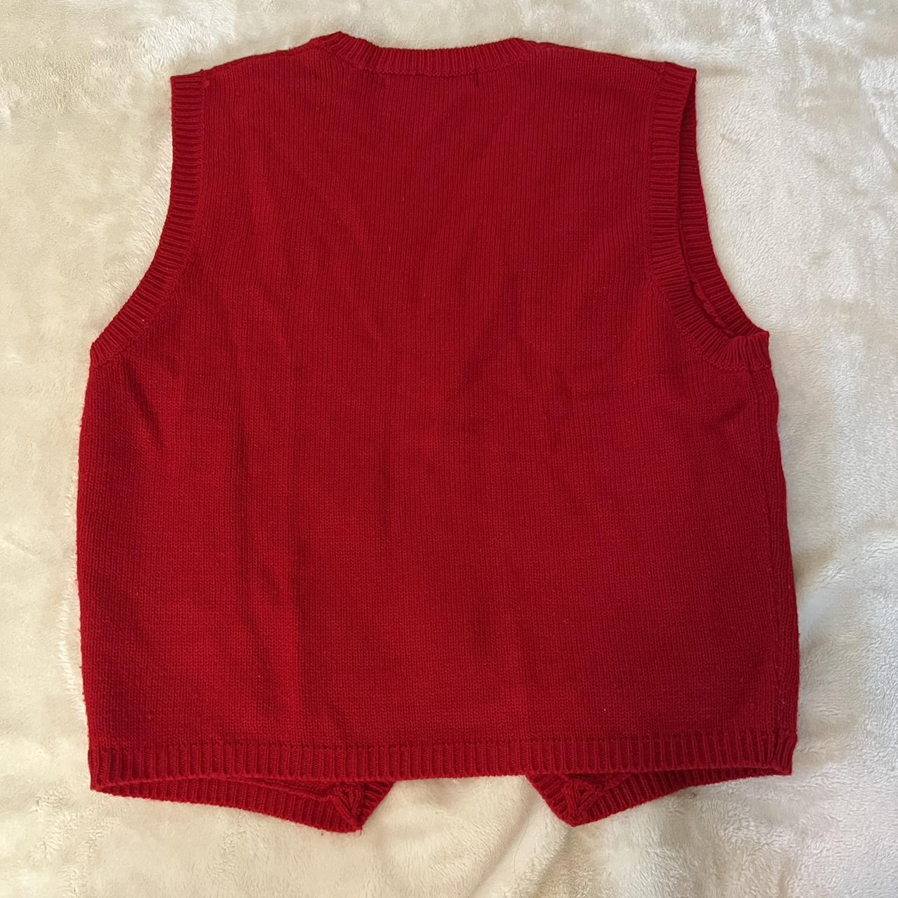super duper cute red vest size women’s petite... - Depop
