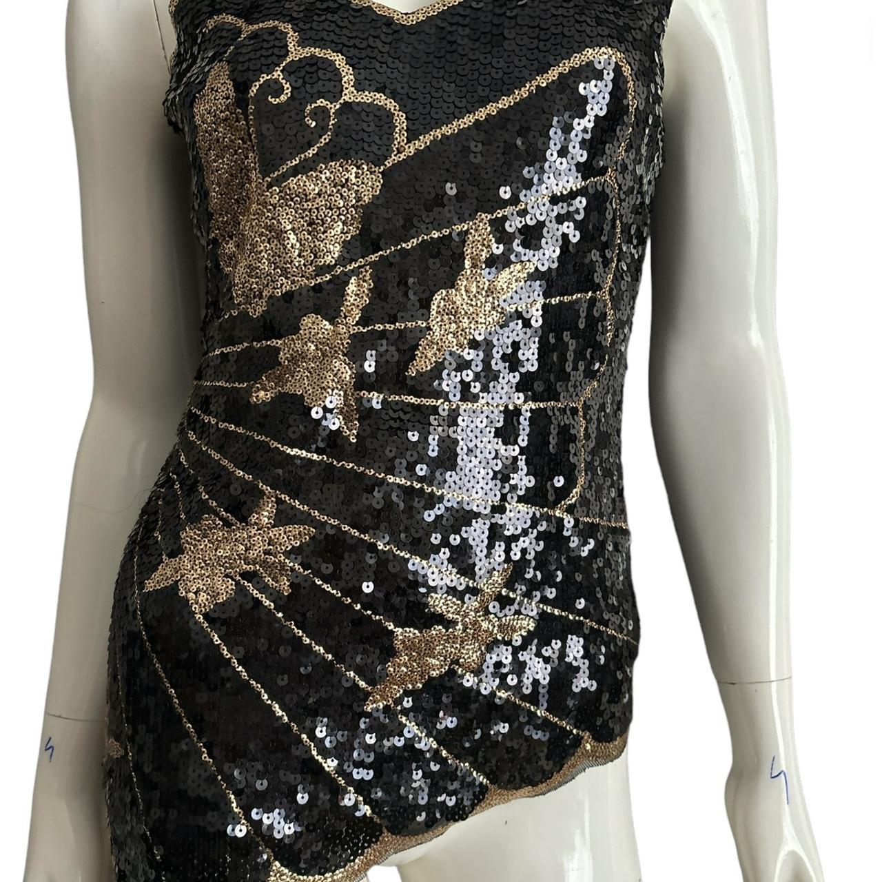 Y2k fairycore mermaidcore sequin mesh cami top with... | Depop