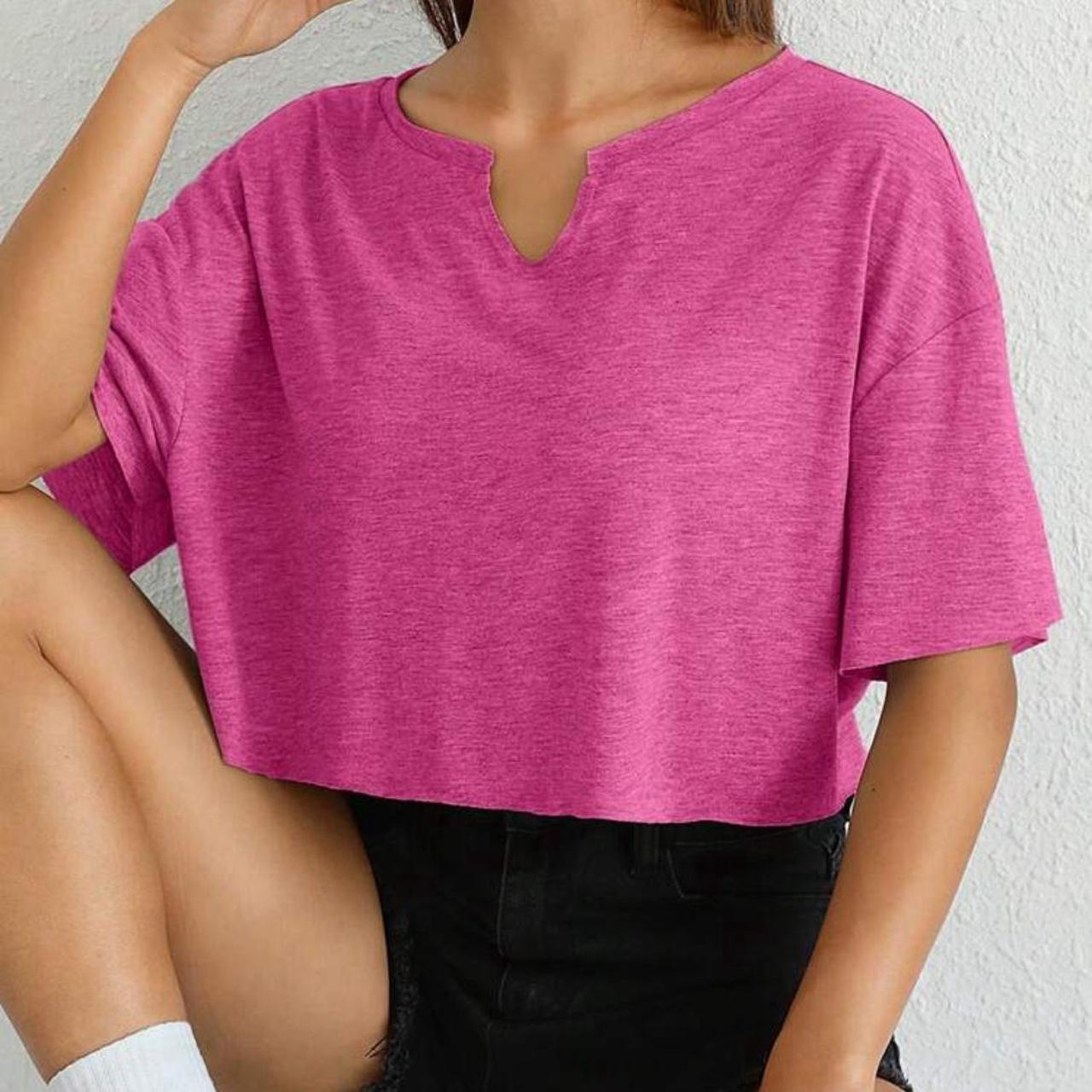 Supper cute pink cropped top! - Depop