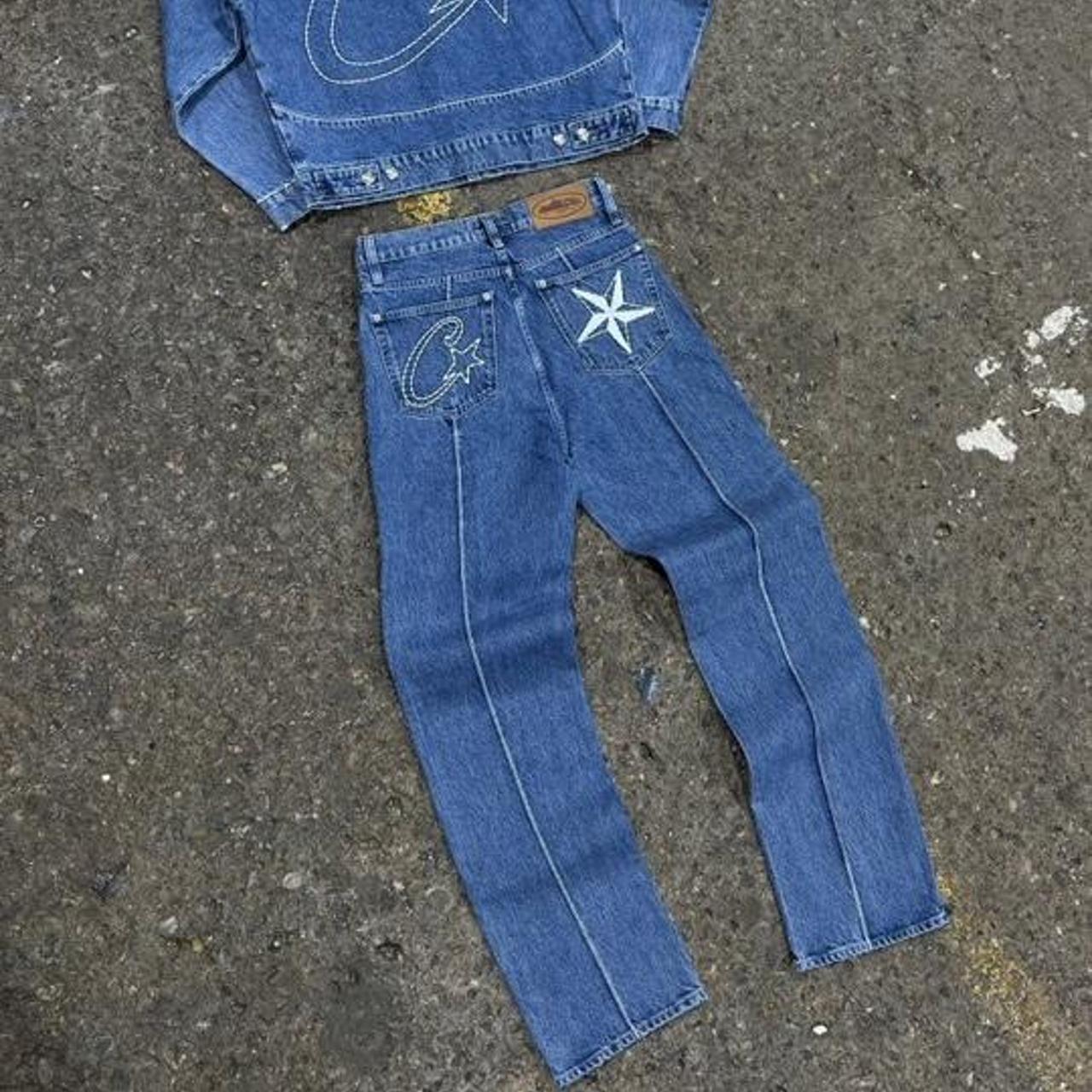 CORTEIZ C STAR DENIM JEANS 🤍BRAND... - Depop