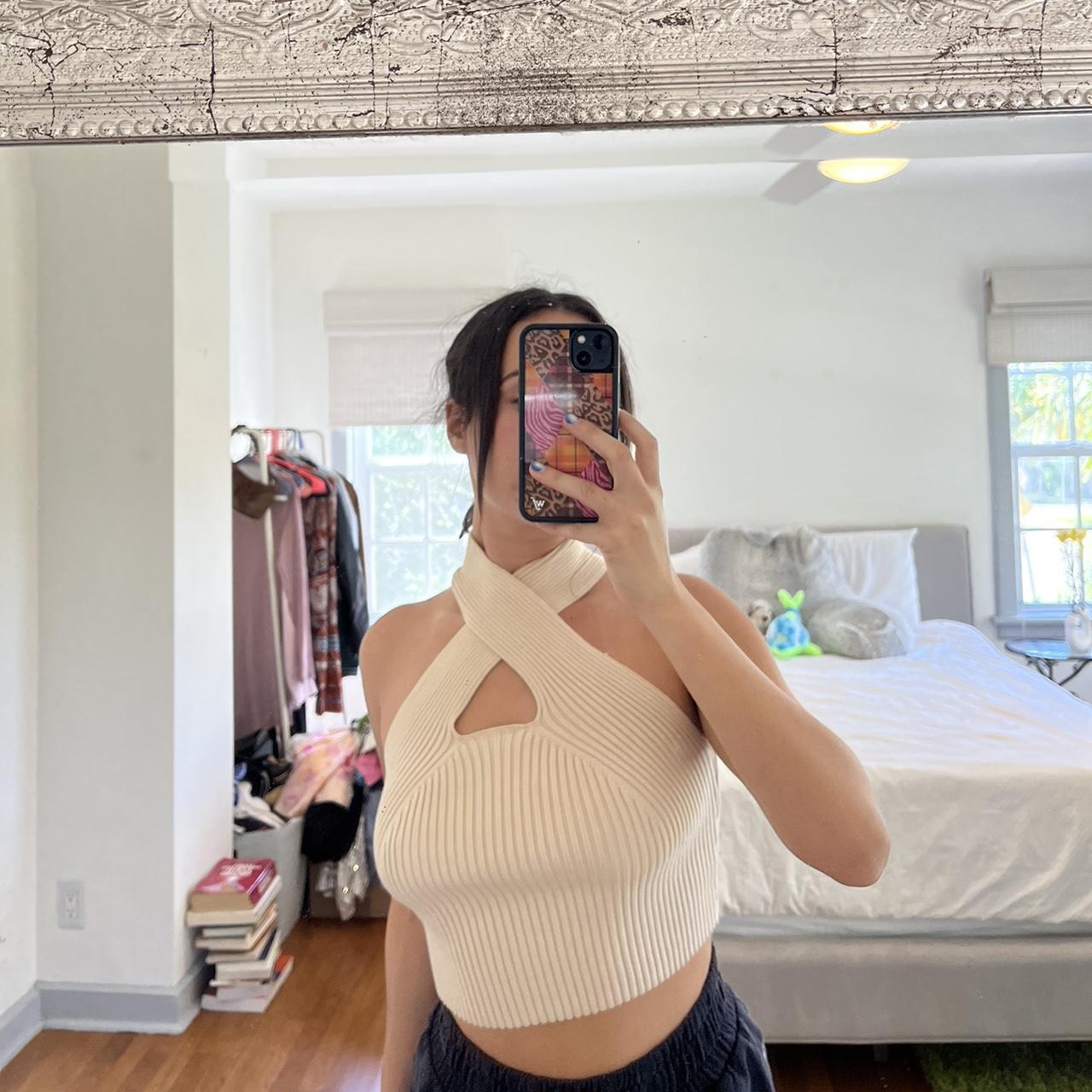 Beige cider top Stretchy material True to sizing - Depop