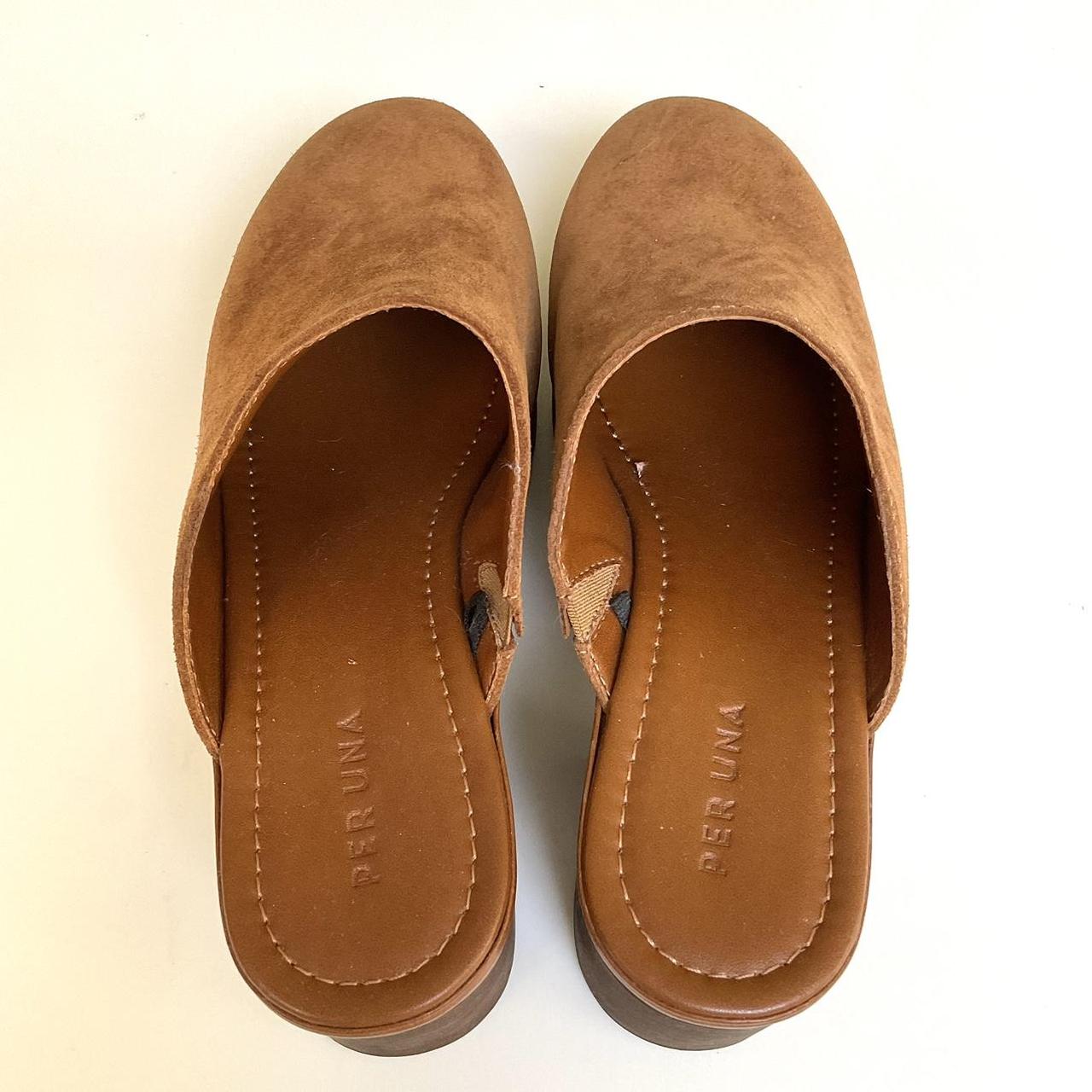 Tan Suede clogs U.k size 7 In very good condition... - Depop