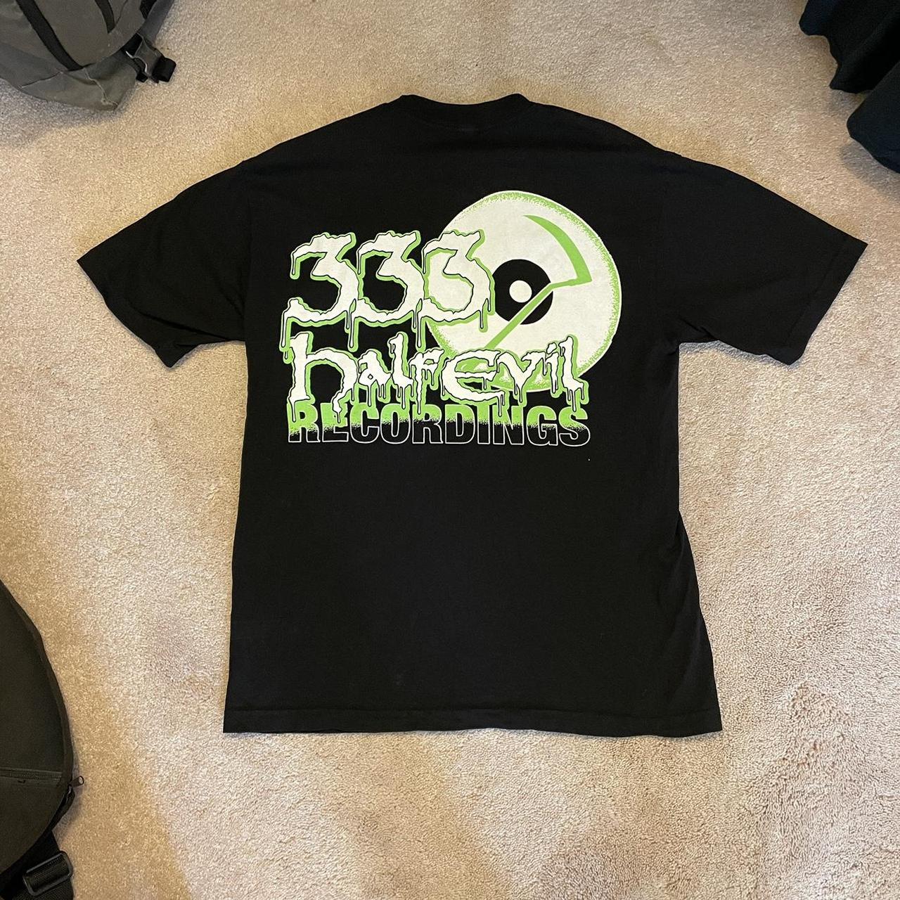 half-evil “33 HALF EVIL RECORDINGS” tee OVERSIZE... - Depop