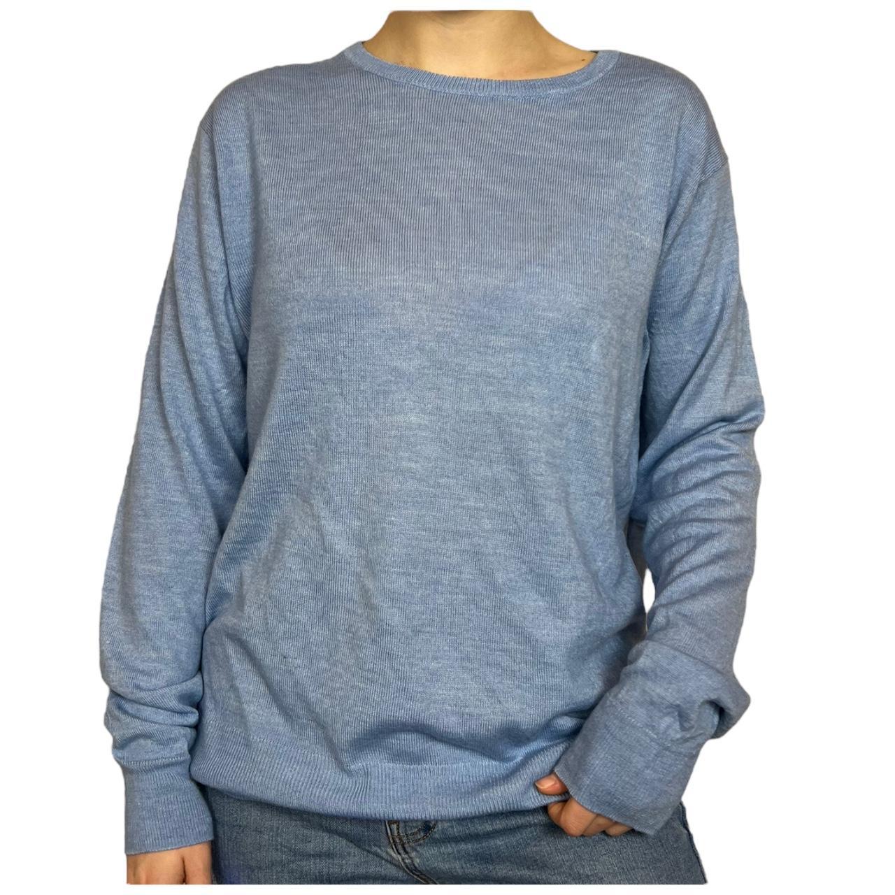 Vintage Light Blue Merino Wool Jcrew Sweater ★... - Depop