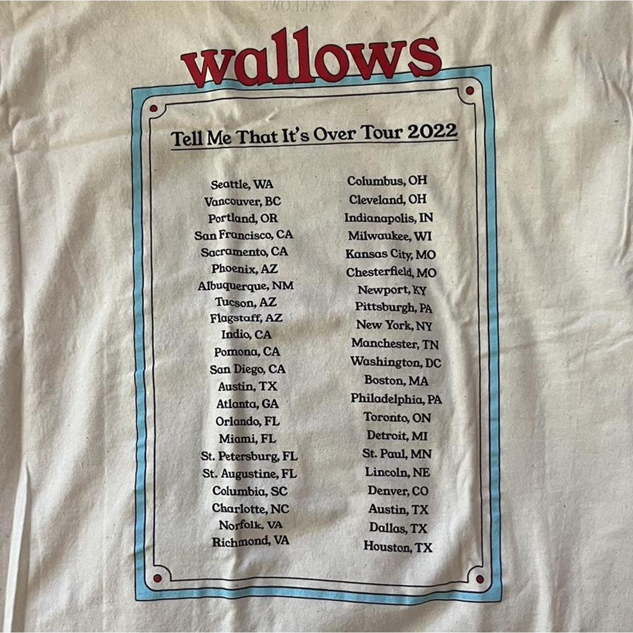 Wallows 2022 Tell Me That It’s Over Tour tshirt!!!... - Depop