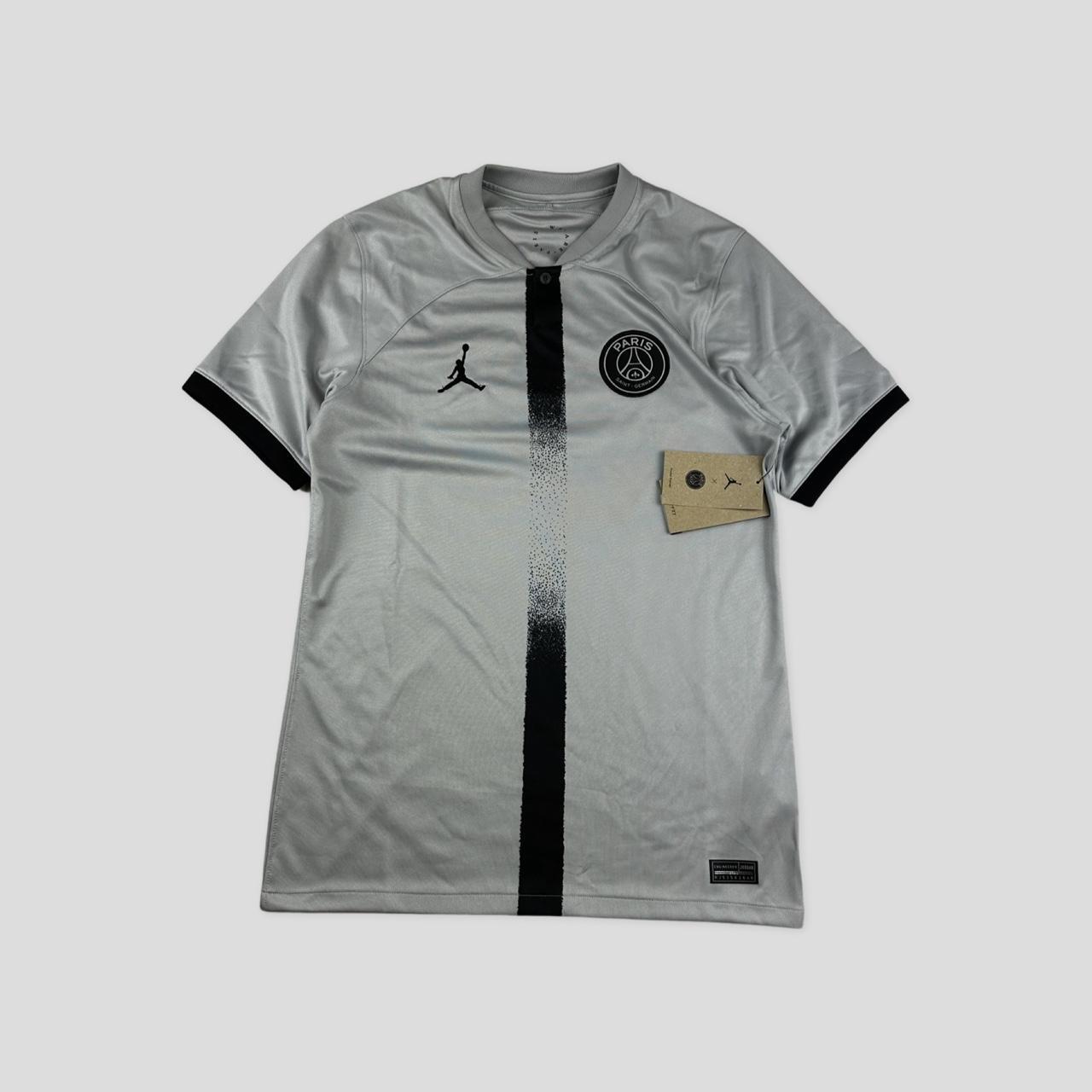 Jordan PSG Grey football shirt size small brand new... - Depop