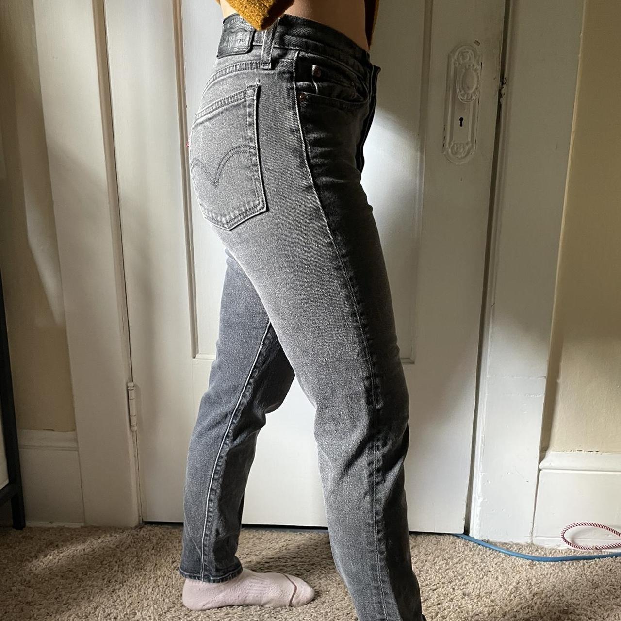 Levi's grey high waisted jeans store