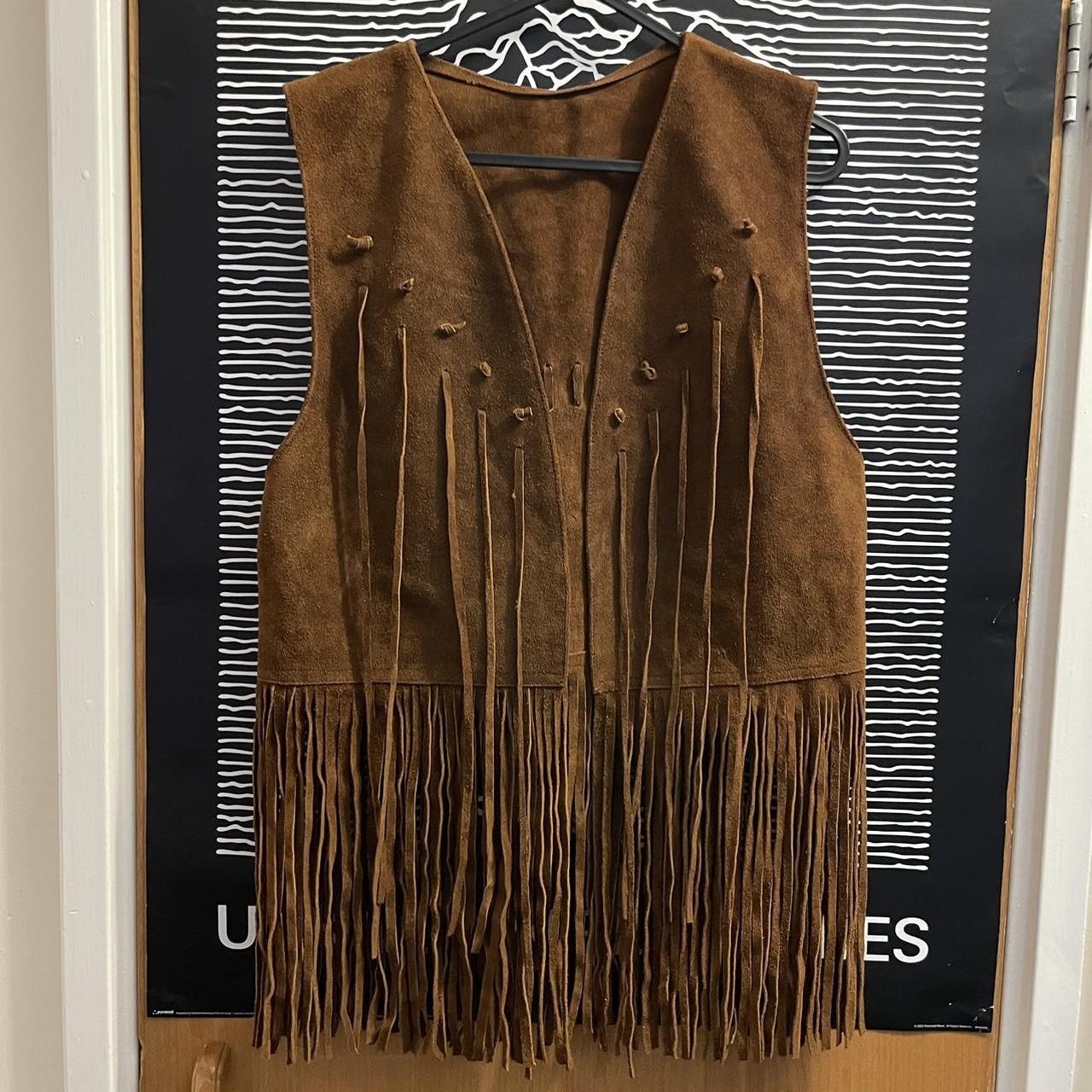 Tan Tassel Vestwaistcoat • • • Ignore Western Depop