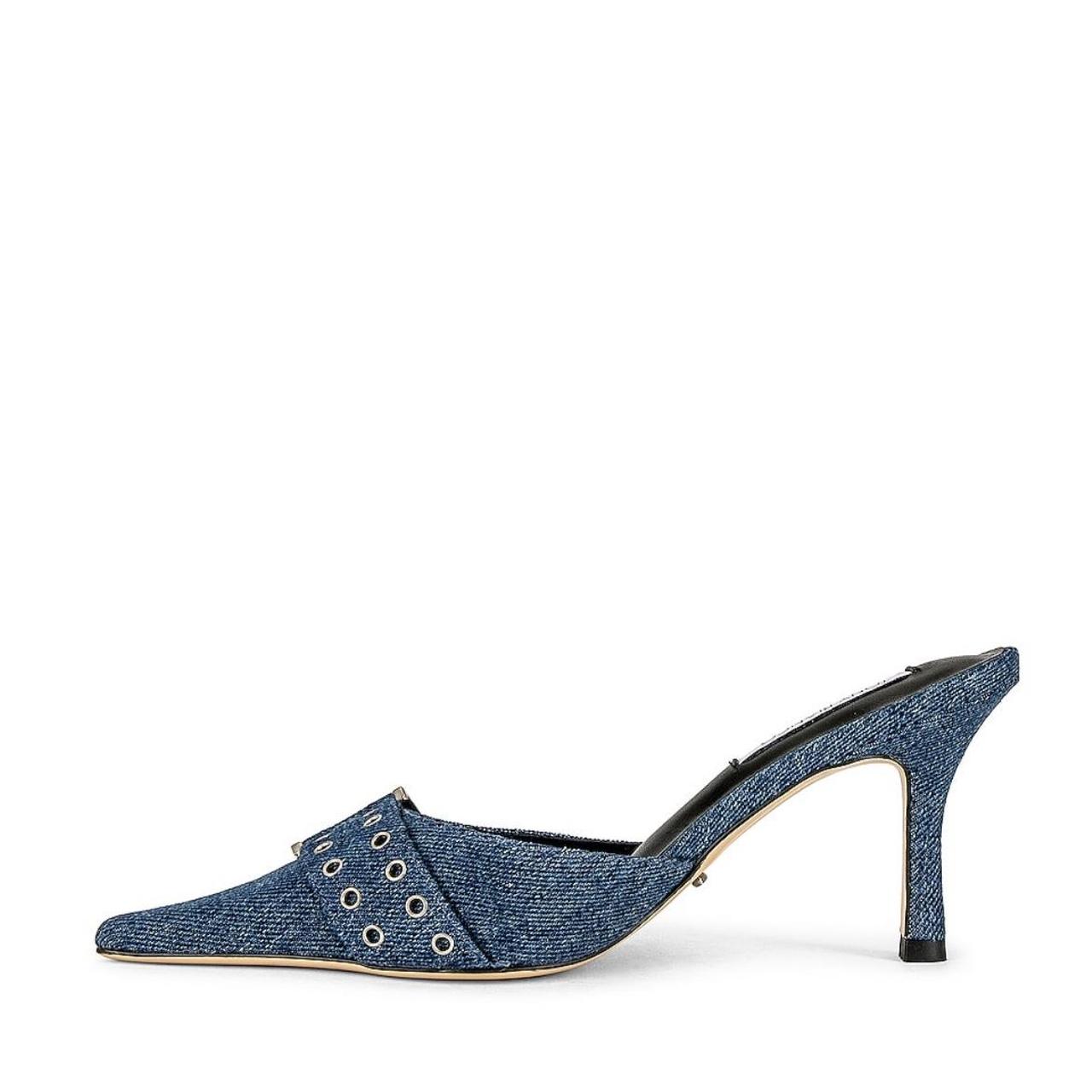 Tony Bianco Samma Vintage Denim Heels Only worn... - Depop