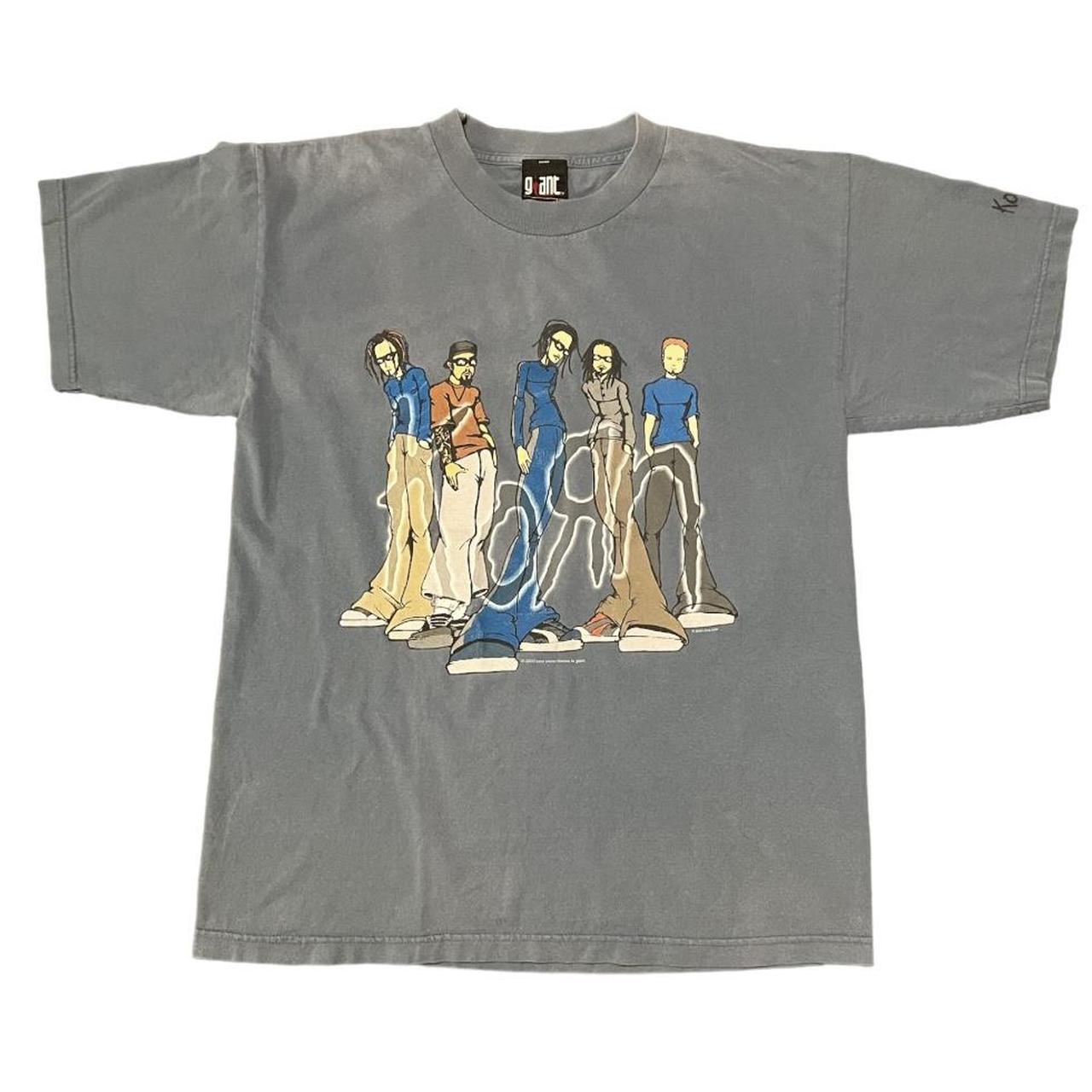 Vintage Y2K Korn Cartoon Caricature Band Light Blue... - Depop