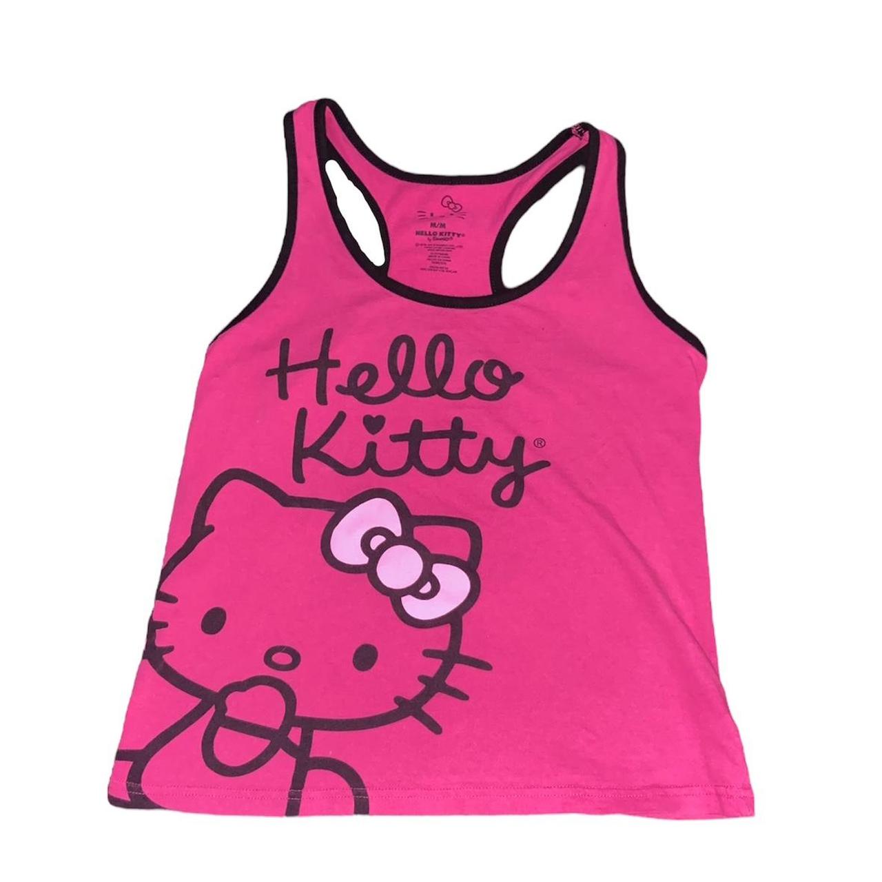 2010s Pink Hello Kitty Tank Top - Size: Medium... - Depop
