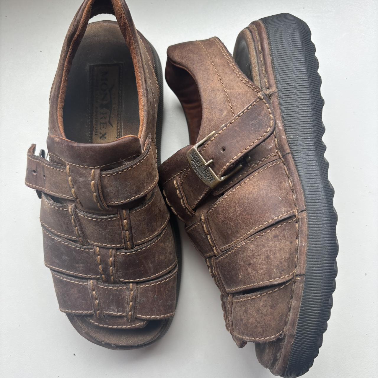 Vintage leather ‘Montrex’ sandals Really good... - Depop